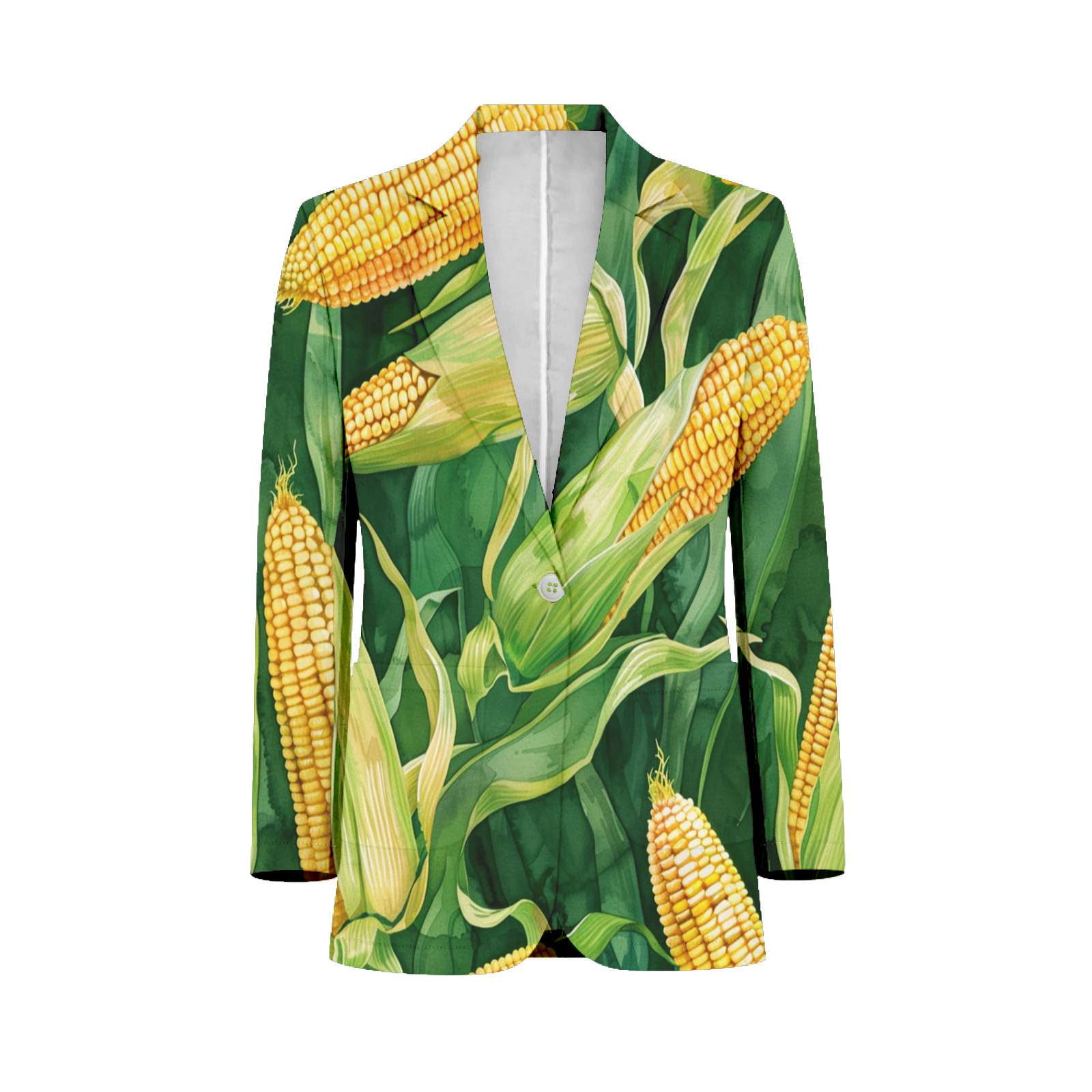 Golden Corn And Kernels Pattern Mens Suits Shawl Collar Slim Fit Suit ...