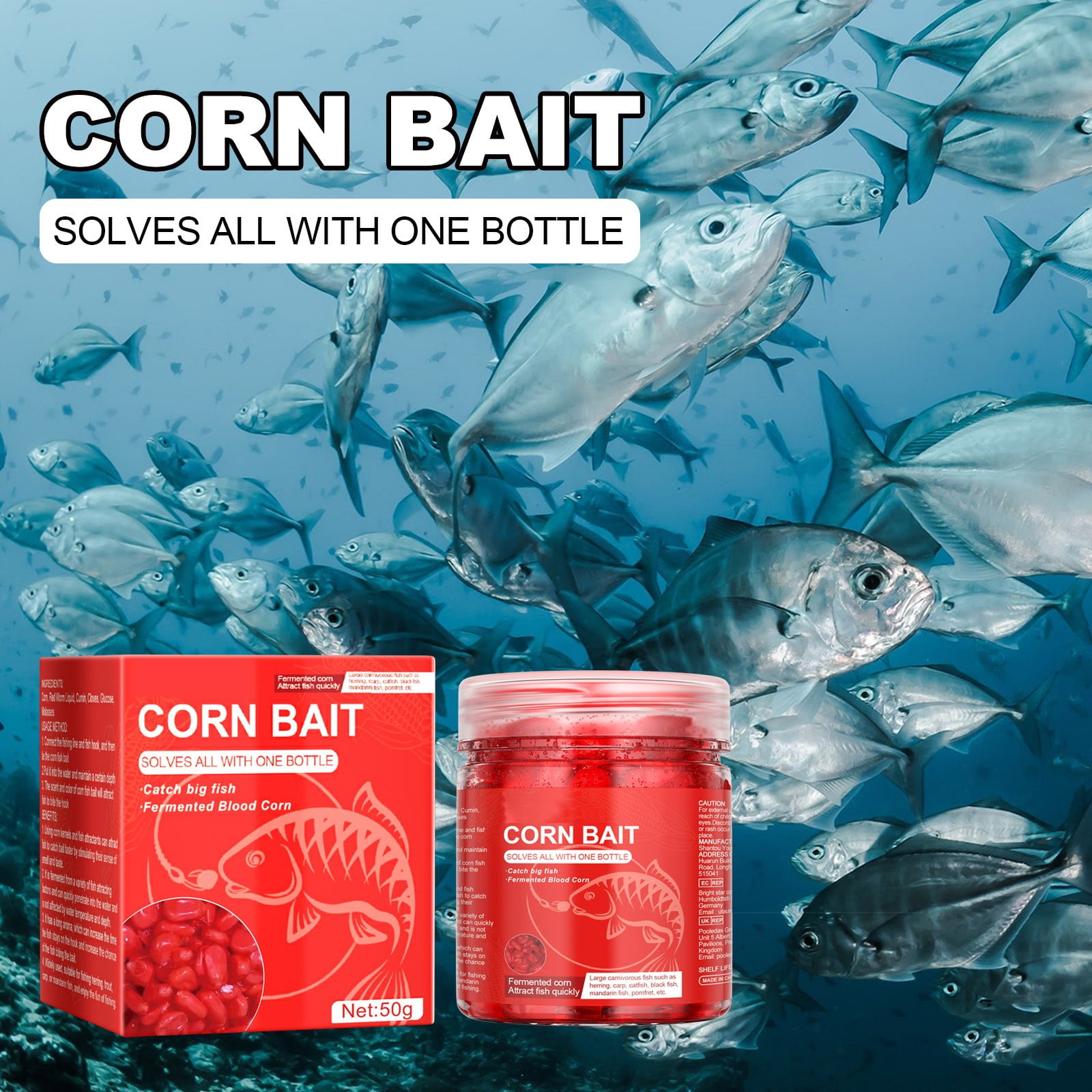 Golden Corn Fishing Attractant Effective for Freshwater Fish Trout and ...