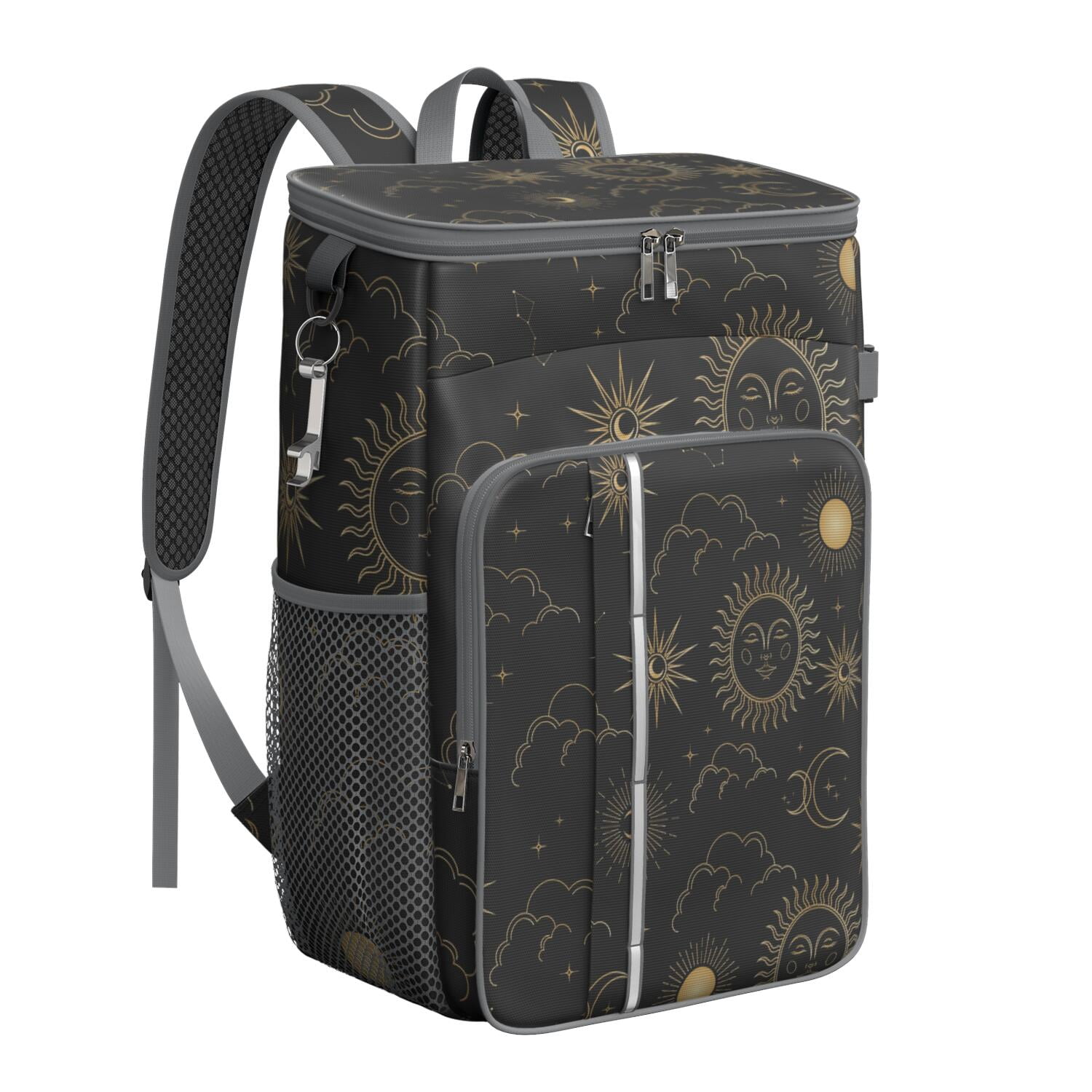 Golden Cosmic Sun and Moon Backpack Cooler – Leakproof Insulated Lunch ...