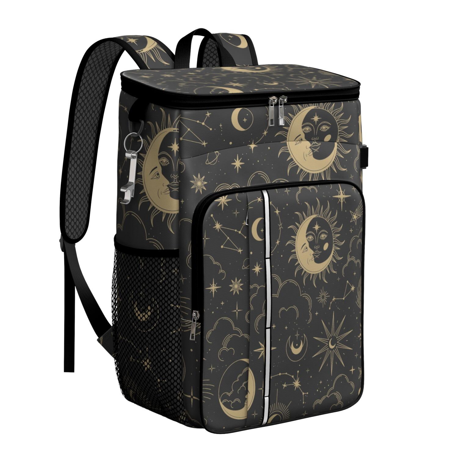 Golden Cosmic Sun and Moon Backpack Cooler – Leakproof Insulated Lunch ...