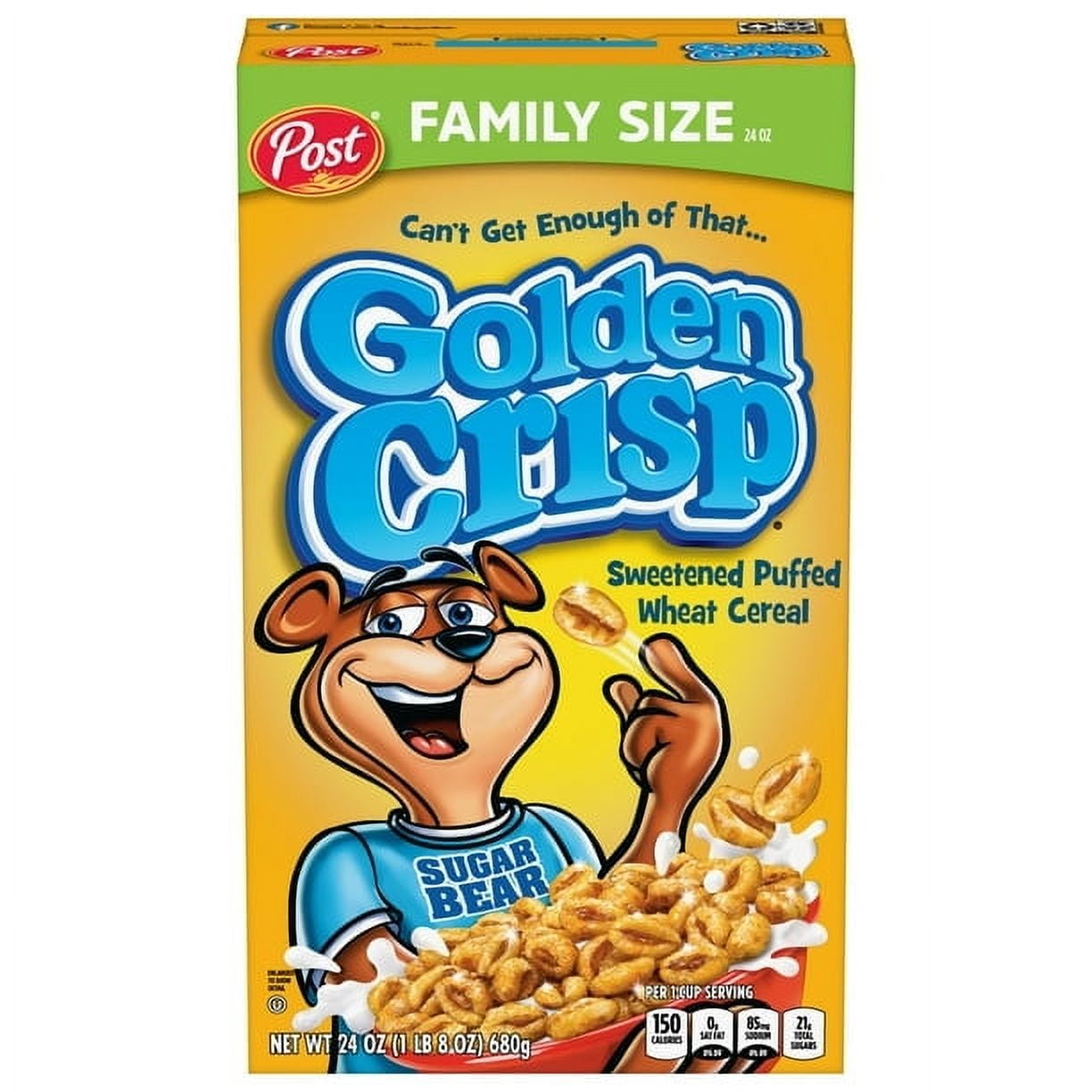 Golden Crisp Puffed Wheat Cereal, 24 oz (Pack 2) - Walmart.com