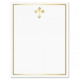 Golden Cross Faith Letter Papers - Set of 25, Religious stationery ...