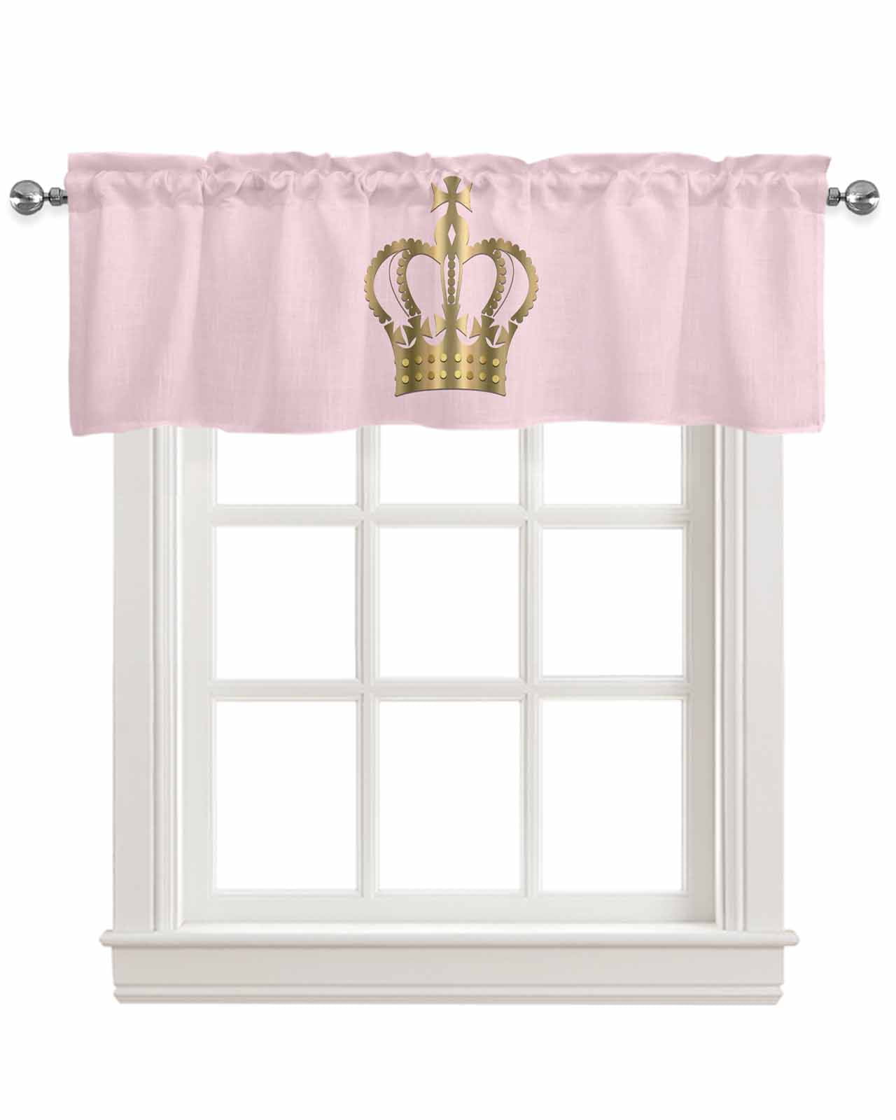 Golden Crown Kitchen Valances for Windows Farmhouse Linen Window ...