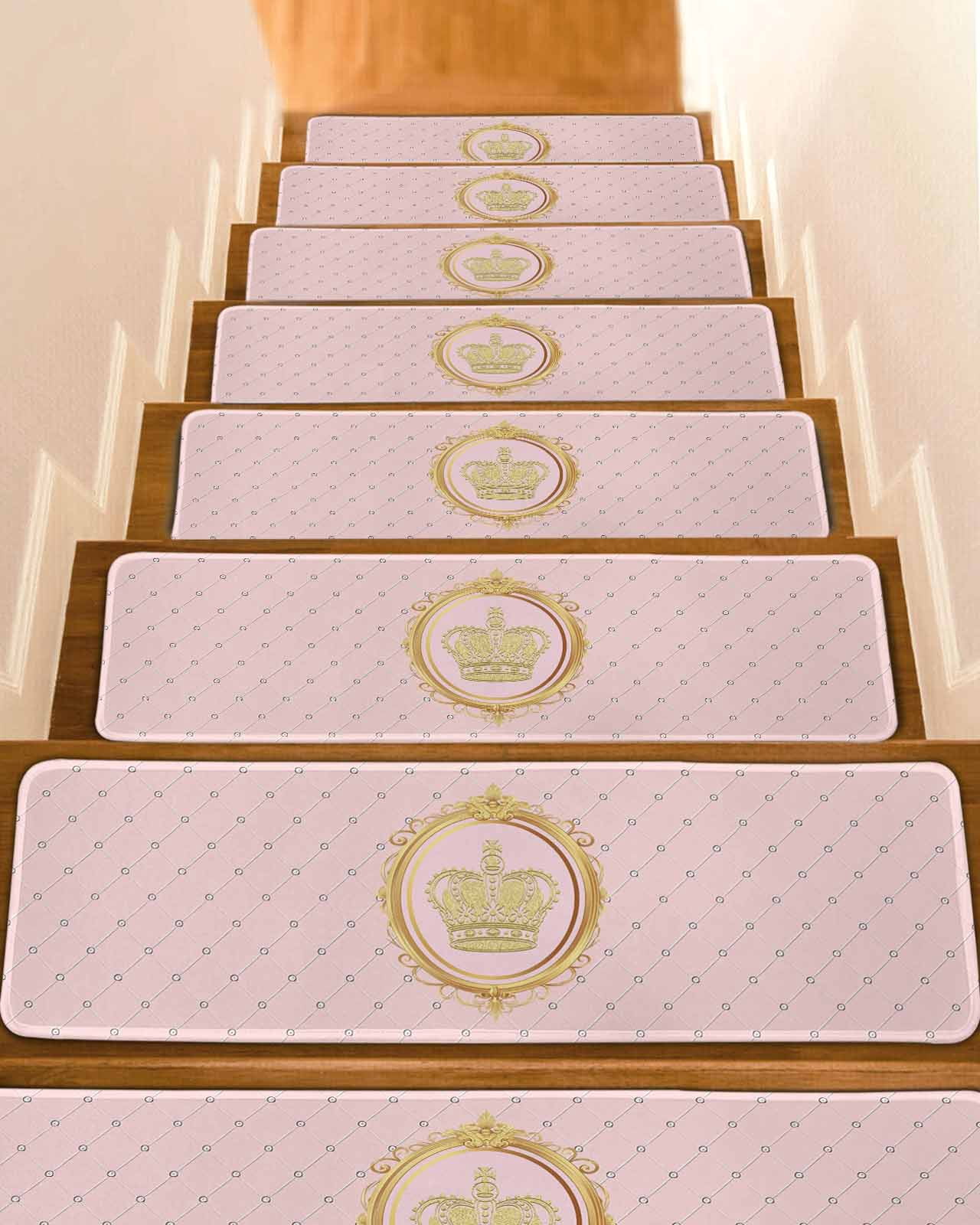 Golden Crown Stair Treads for Wooden Steps Indoor Runner Rug Carpet ...
