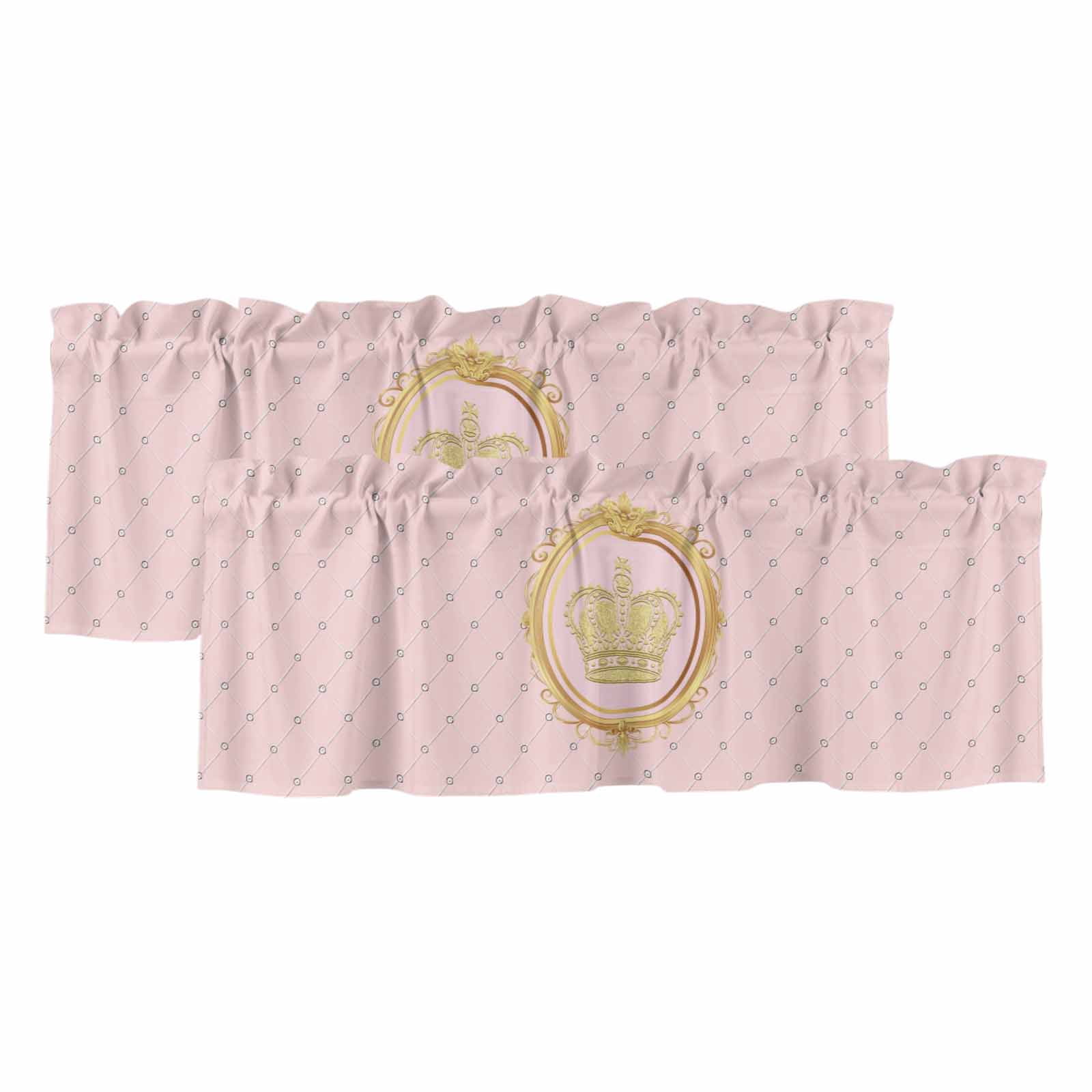 Golden Crown Valances for Windows, Decorative Rod Pocket Window Valance ...