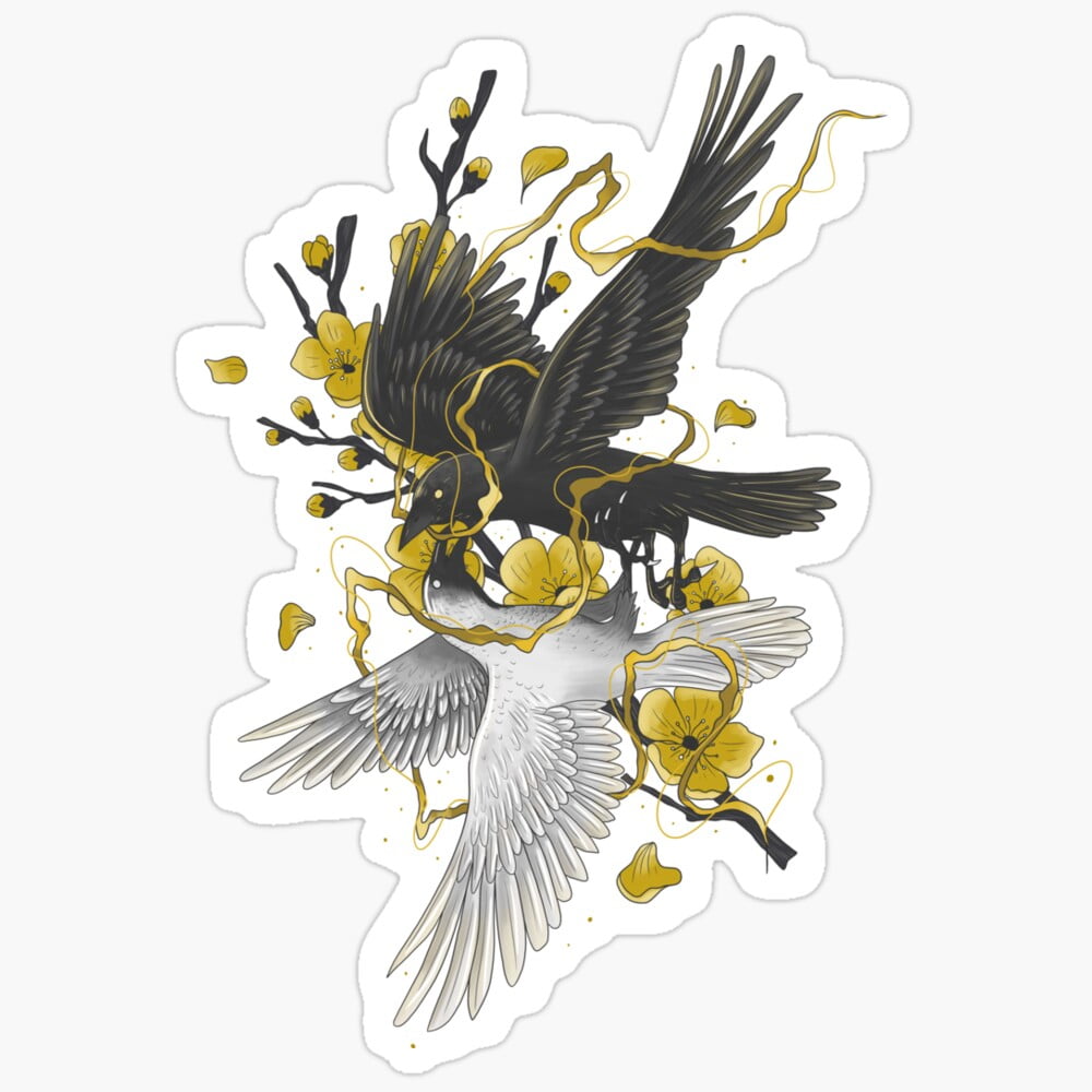 Golden Crows Sticker Phone Decal Water Bottle Stickers Car Decals ...
