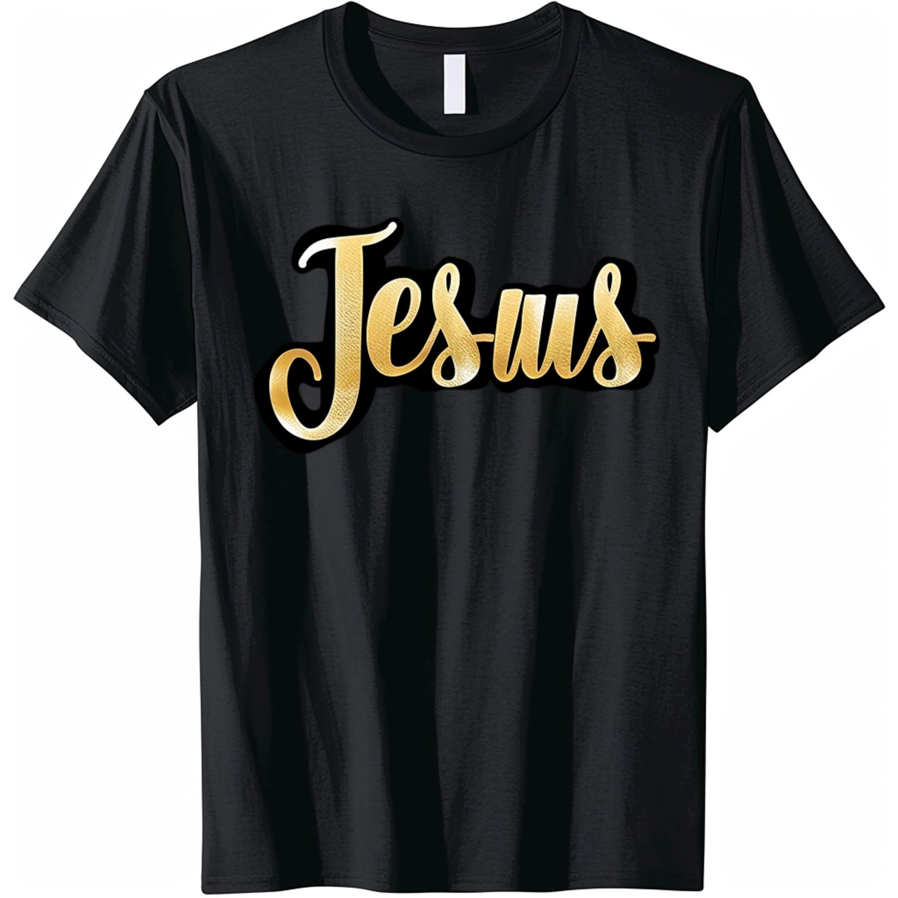 Golden Cursive Graphic Black T Shirt Minimalist Design Elegant Style ...