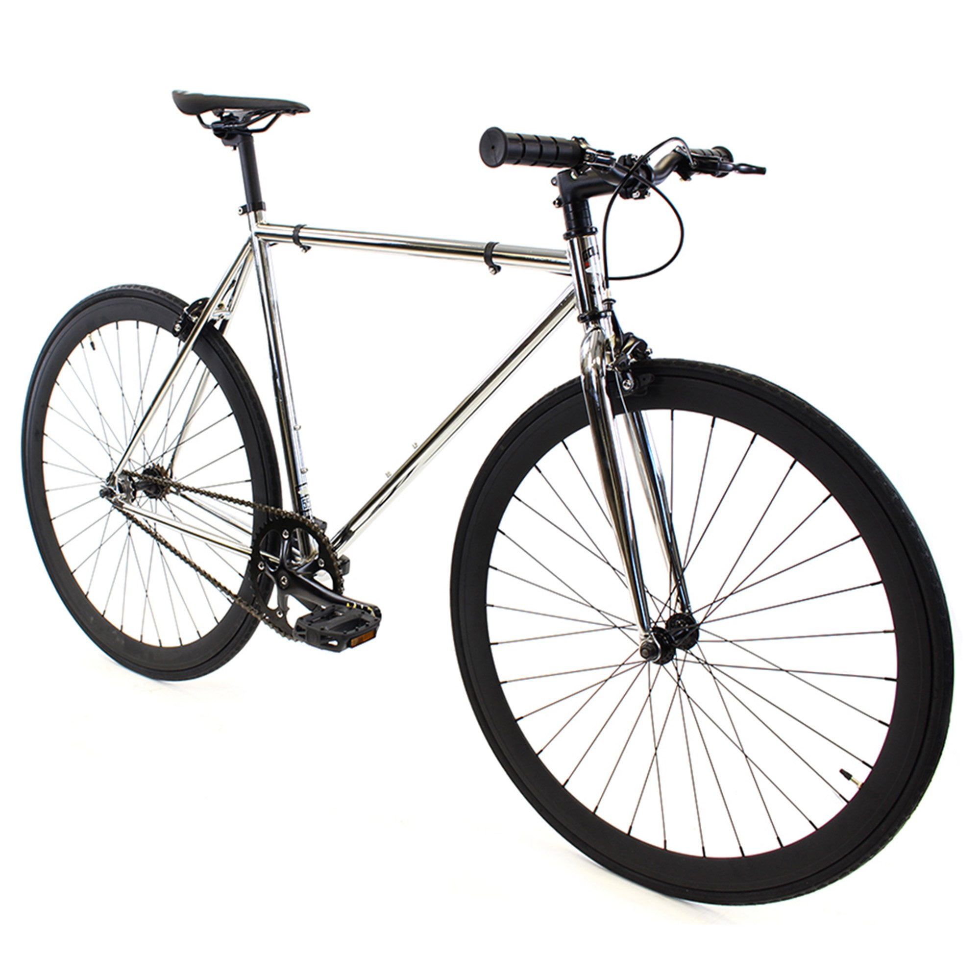 Golden Cycles Chrome Chrome/Black Fixed Gear 41 cm - Walmart.com