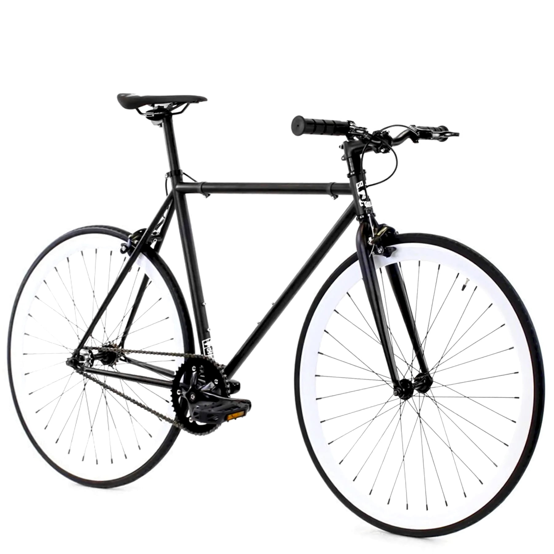 Golden Cycles Single Speed Fixed Gear Bike with Front & Rear Brakes ...