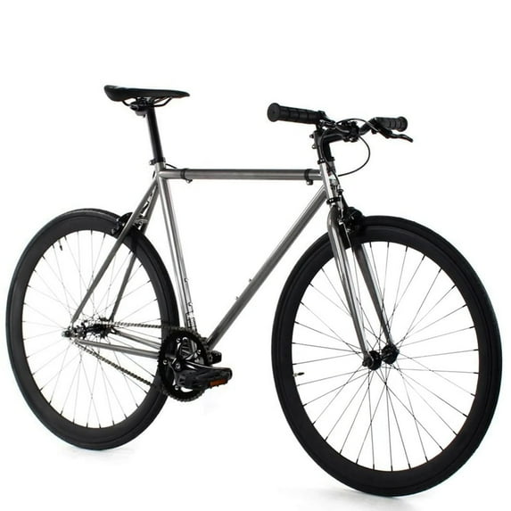 Golden Cycles Single Speed Fixie Bike – Lightweight Steel Frame, Flip ...