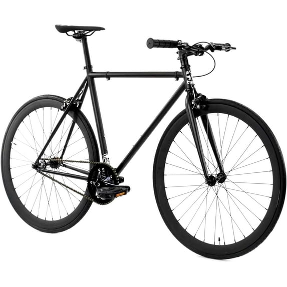 Golden Cycles Single Speed Fixie Bike – Lightweight Steel Frame, Flip ...