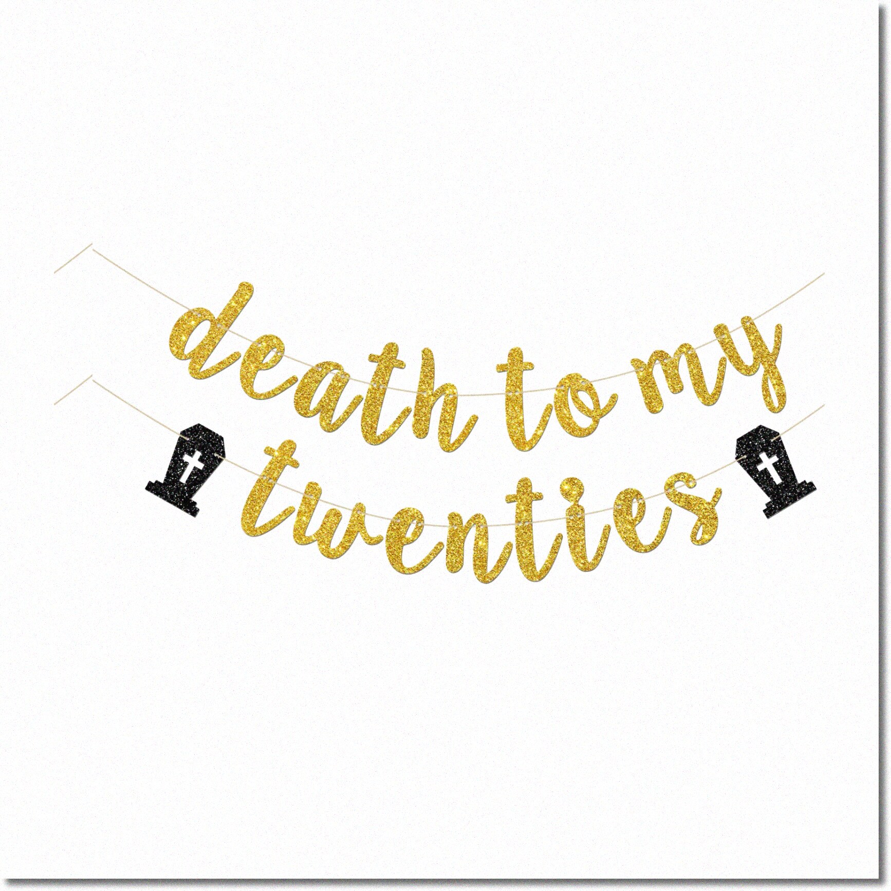 Golden Decade Delight 30th Birthday Banner - Sparkling RIP to My 20s ...