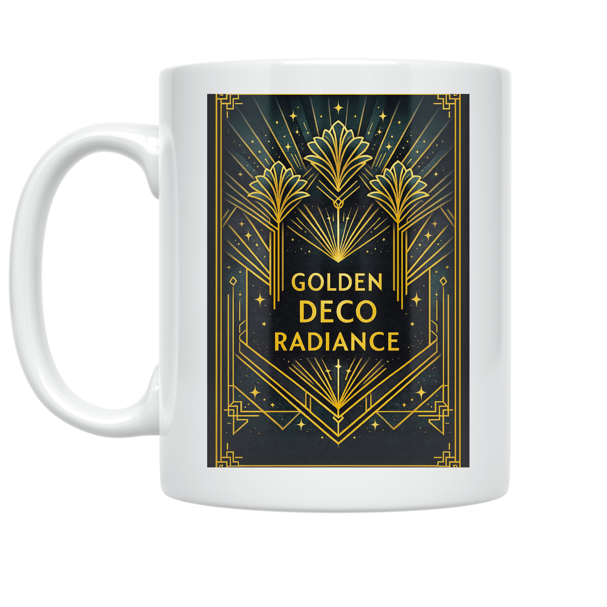 Golden Deco Radiance - Art Deco Lover - 11 oz Ceramic Coffee Mug ...