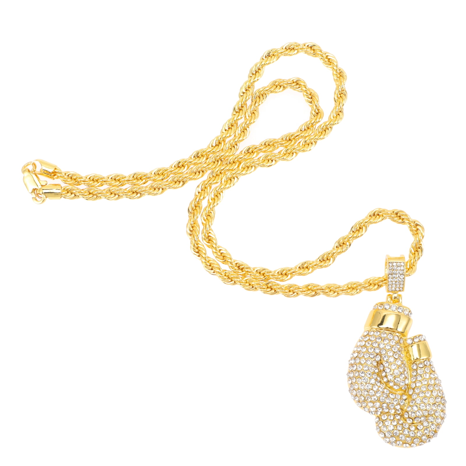 Golden Diamond Boxing Gloves Jewellery Items Miss - Walmart.com