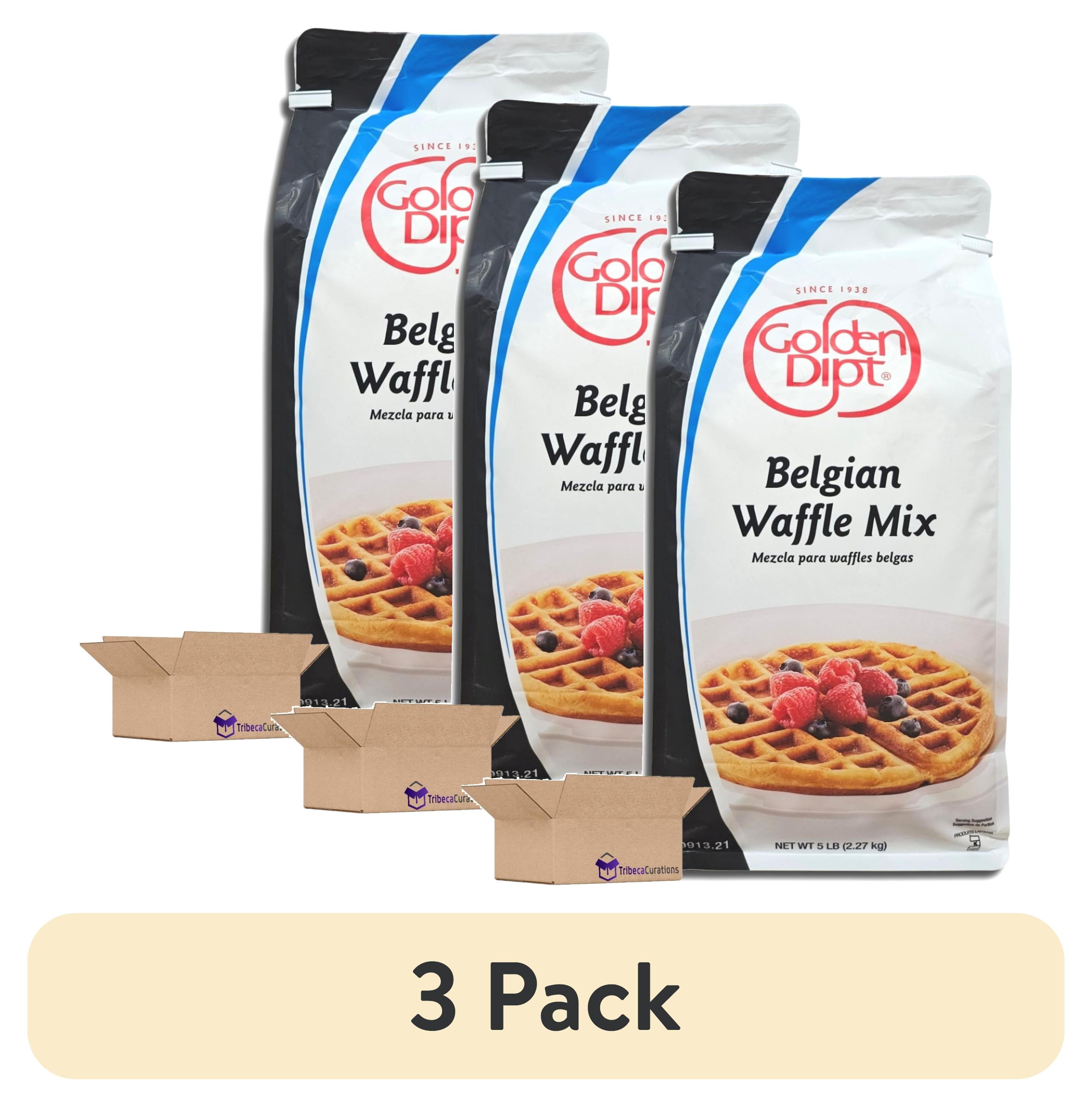 (3 pack) Golden Dip Belgian Waffle Mix | 5 Pound Bulk Bag - Walmart.com
