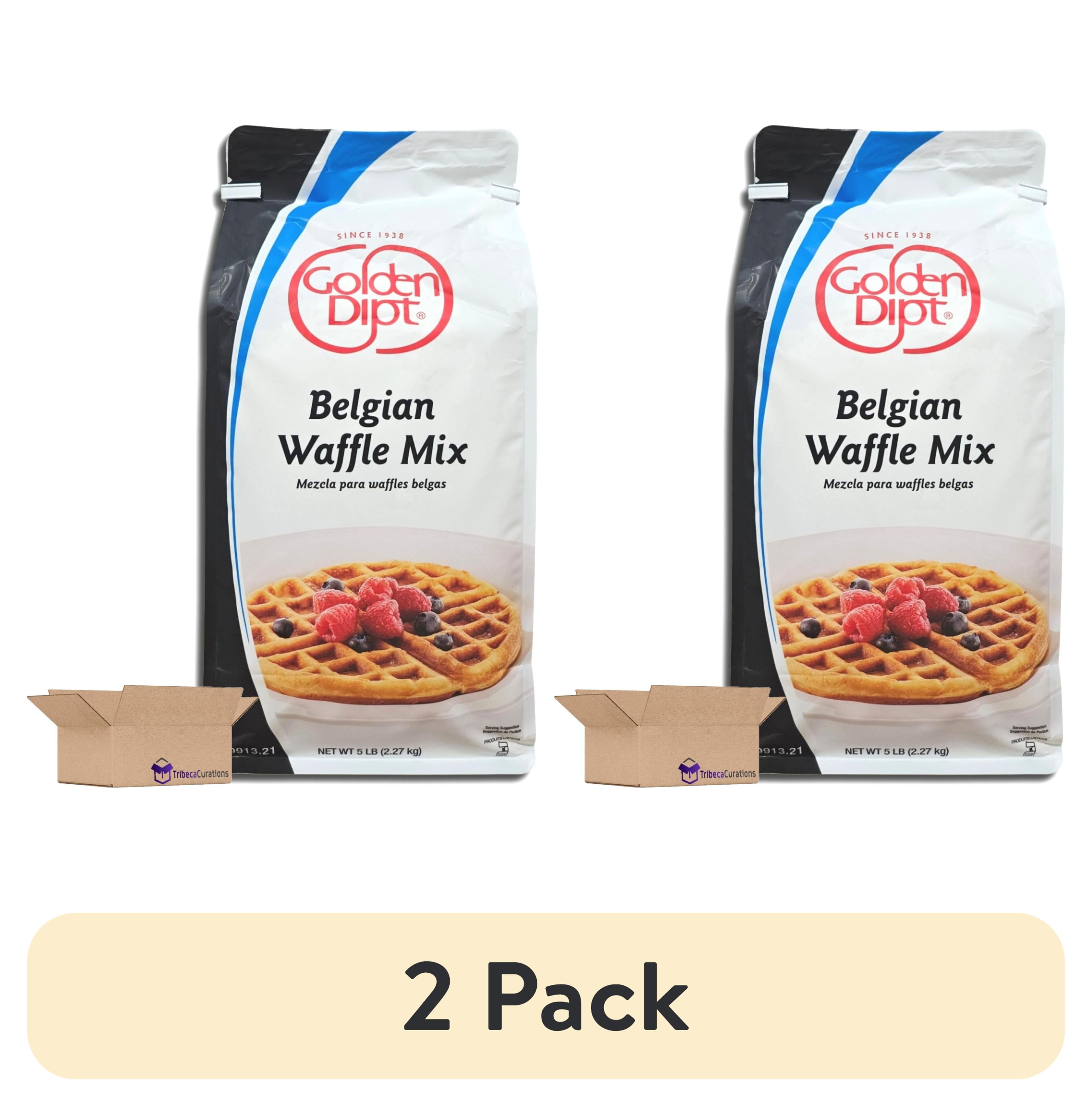(2 pack) Golden Dip Belgian Waffle Mix | 5 Pound Bulk Bag - Walmart.com