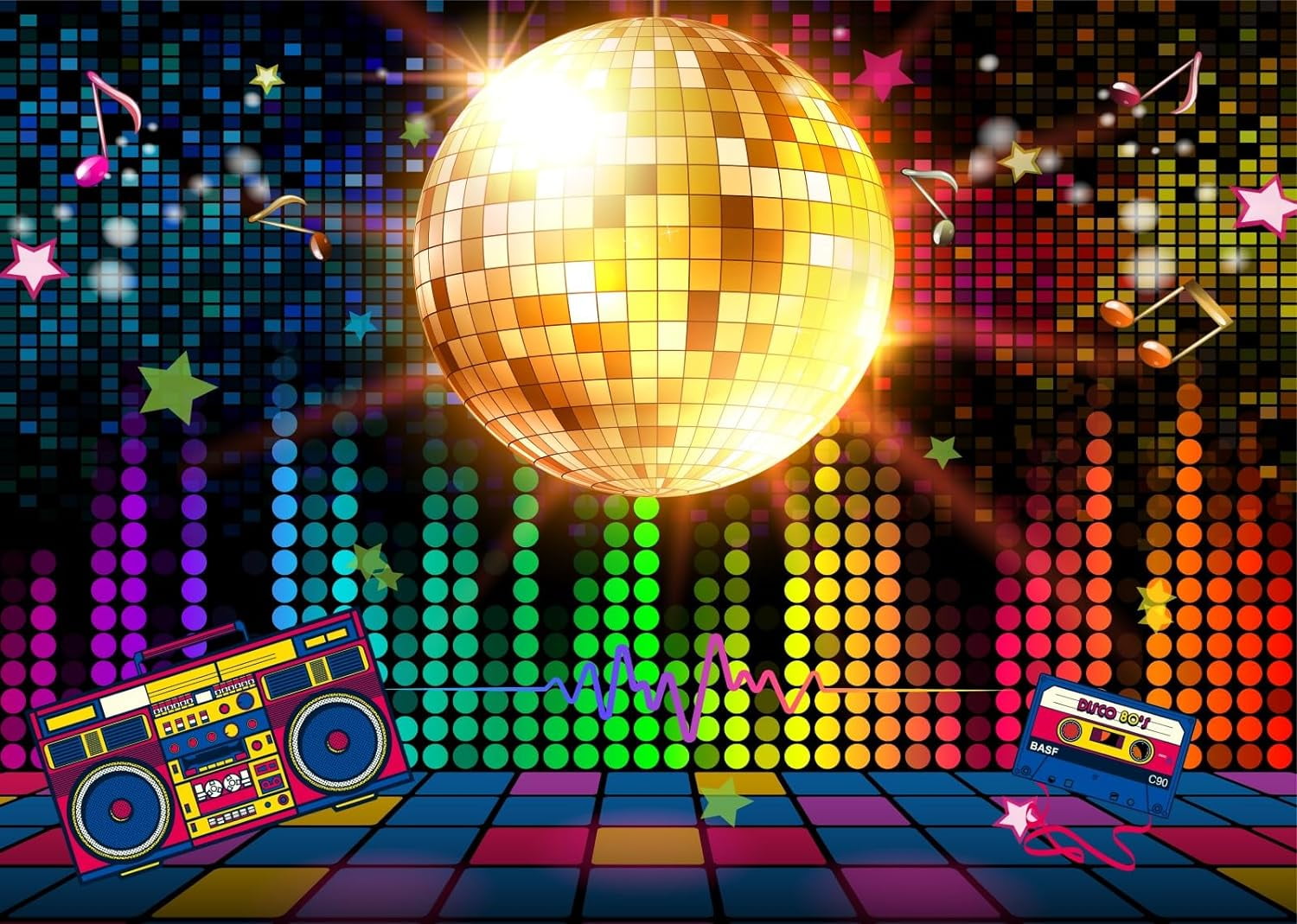 Golden Disco Ball Photography Backdrop 70s 80s 90s Australia | Ubuy