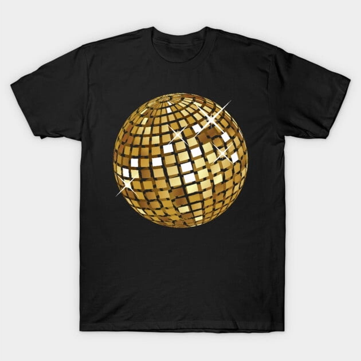 Golden Disco Ball Retro 70s Party Dance Graphic, H10284 T-Shirt, for ...