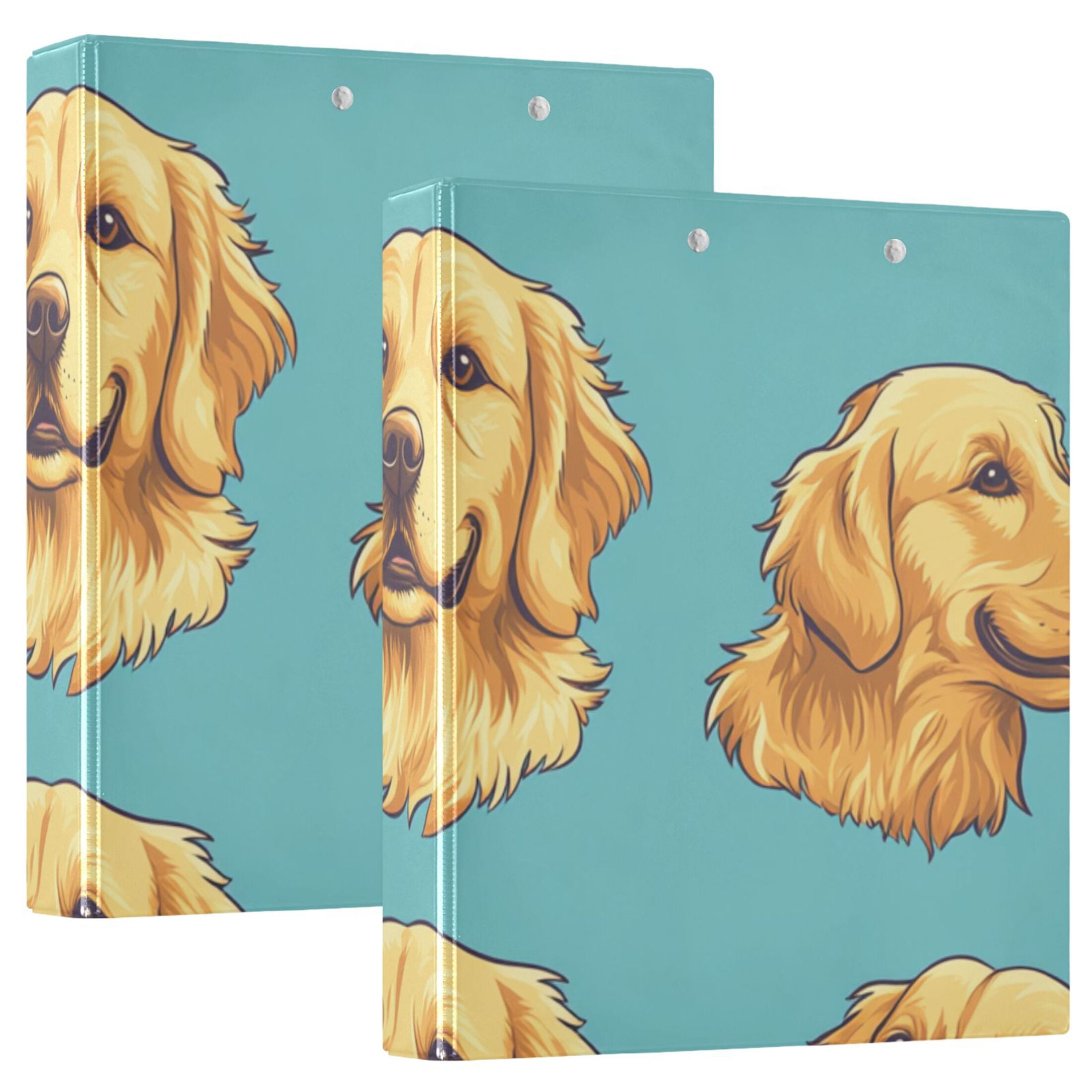 Golden Dogs 3 Ring Binders 1.5 inch Hardcover File Folders with ...