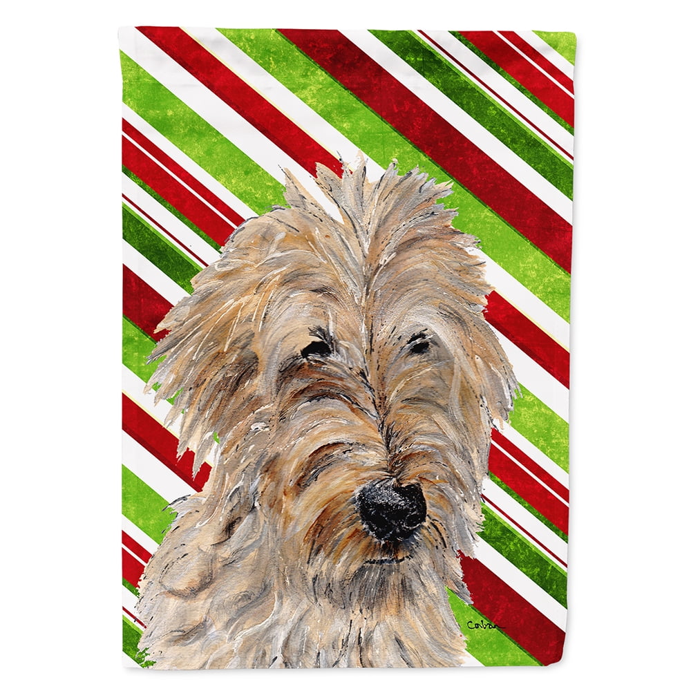 Golden Doodle 2 Candy Cane Christmas Garden Flag - Walmart.com