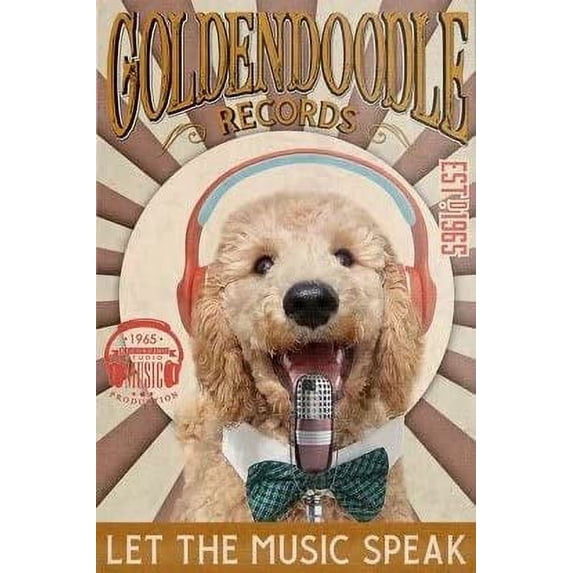 Golden Doodle Dog Retro Metal Tin Sign,Retro Poster, Wall Art Decor ...