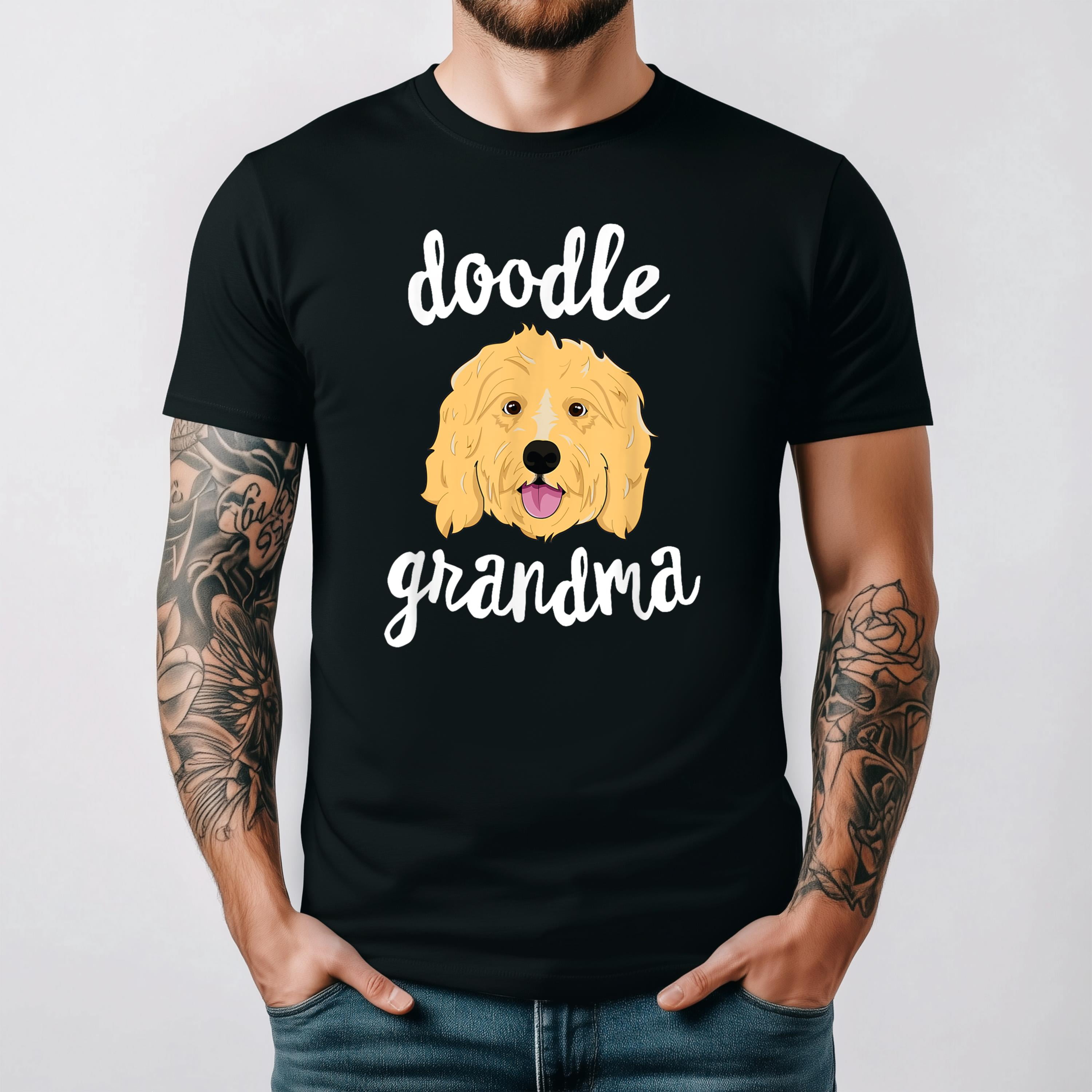 Golden Doodle Grandpa Pawpa Funny Dog Grandparent Grand Graphic Tee,for ...
