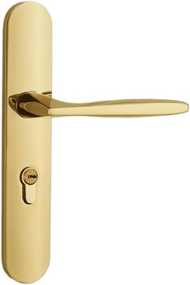 Golden Door Lock Bedroom Indoor Wooden Door Lock Light Luxury Magnetic ...