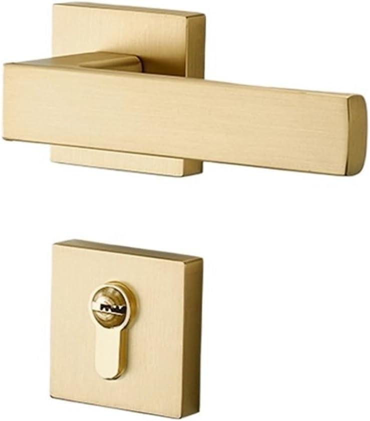 Golden Door Lock Bedroom Split Lock Magnetic Silent Modern Simple Room ...