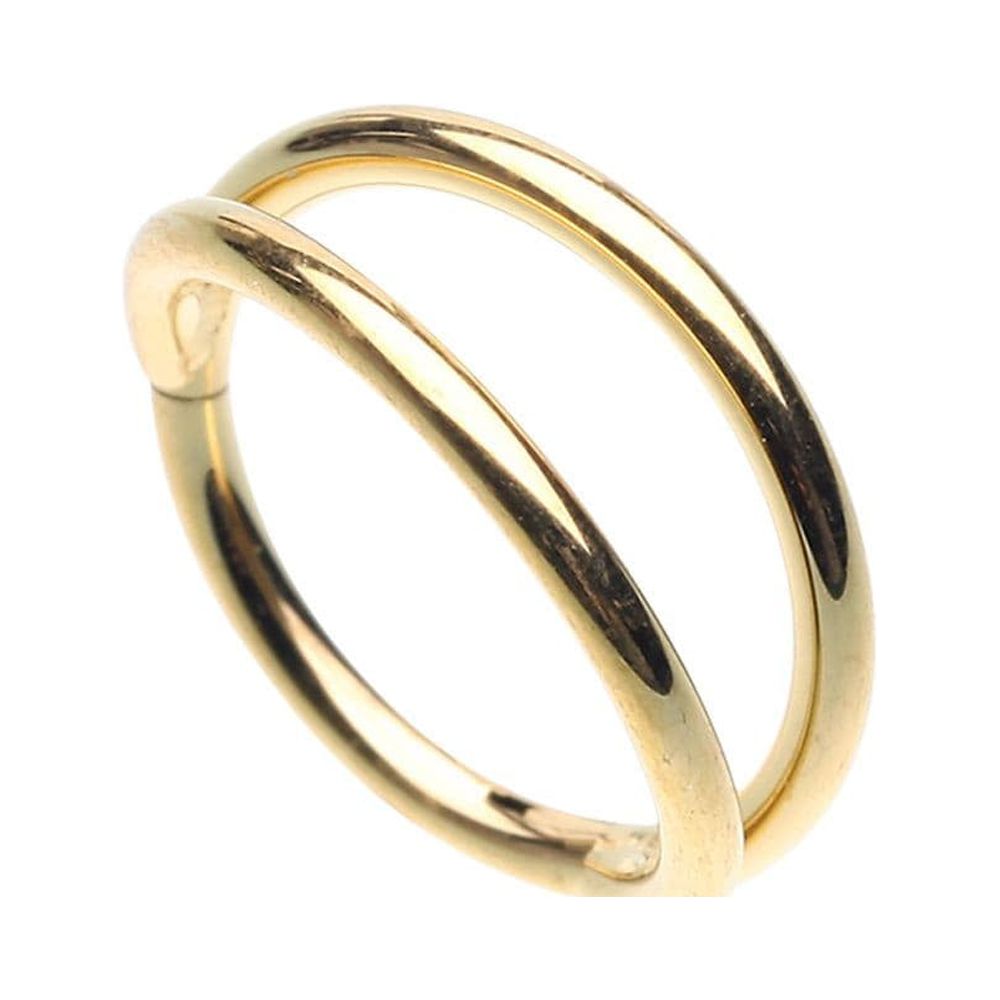 Golden Double Hoop Steel Seamless Hinged Clicker Ring - Walmart.com