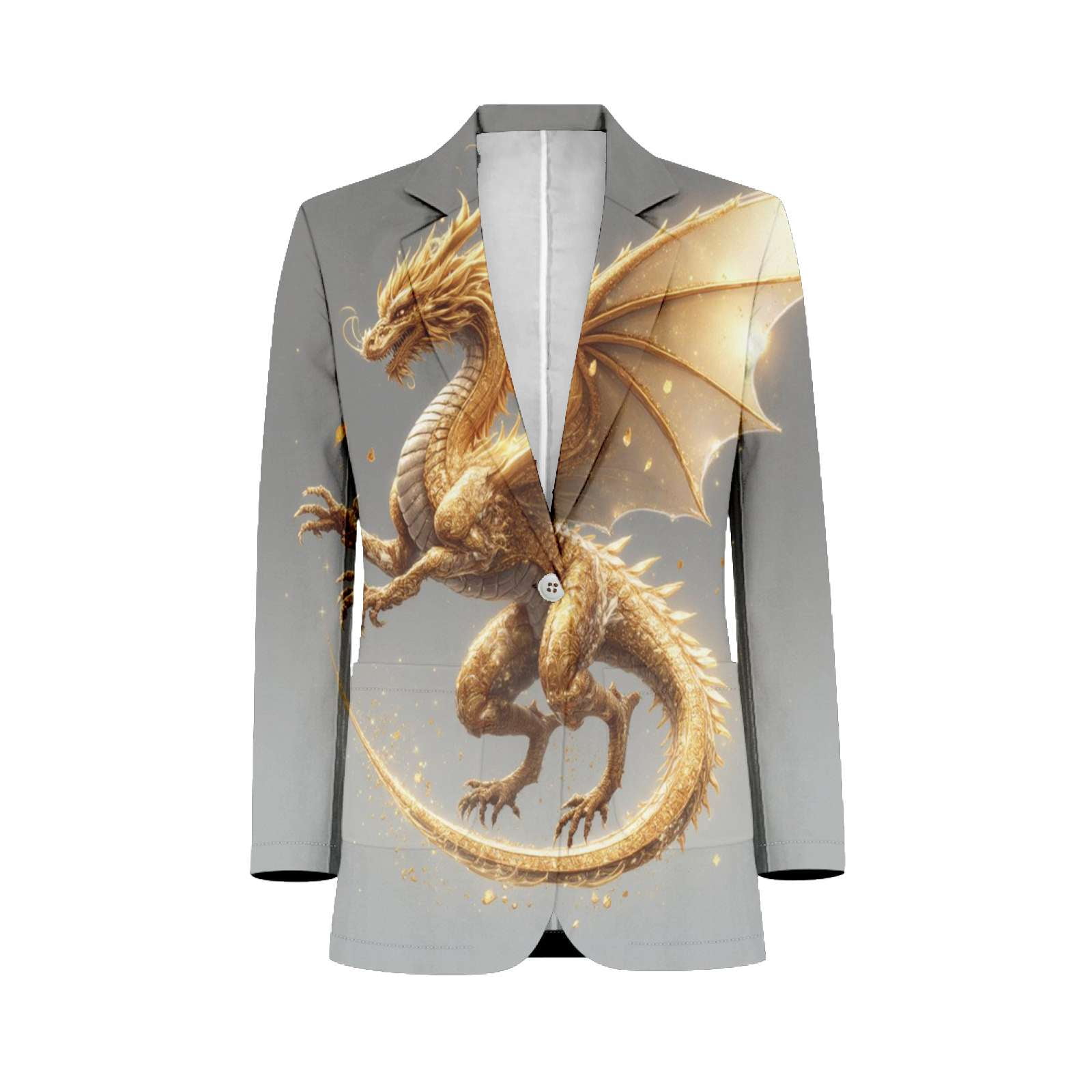 Golden Dragon In Flight Customized Men's Suits full man Shawl Collar ...