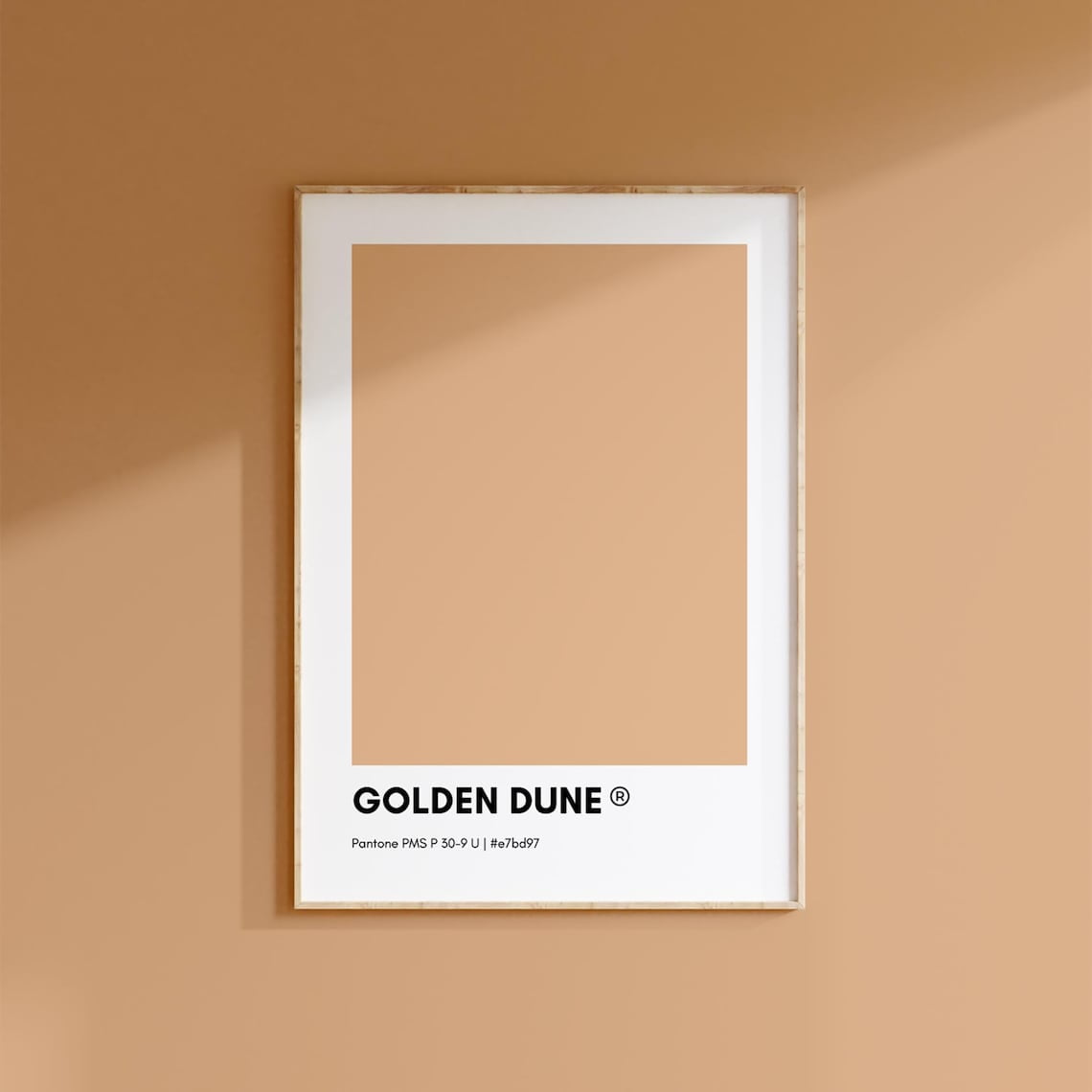 Golden Dune Pantone Print Poster, Beige Pantone Poster Print, Pantone ...