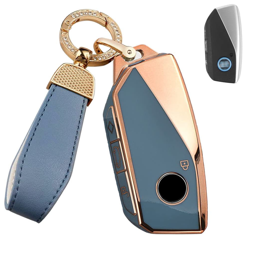Golden-Edge 4 Button Smart Key Fob Cover for BMW I7 M Sport 2023 X7 X1 ...