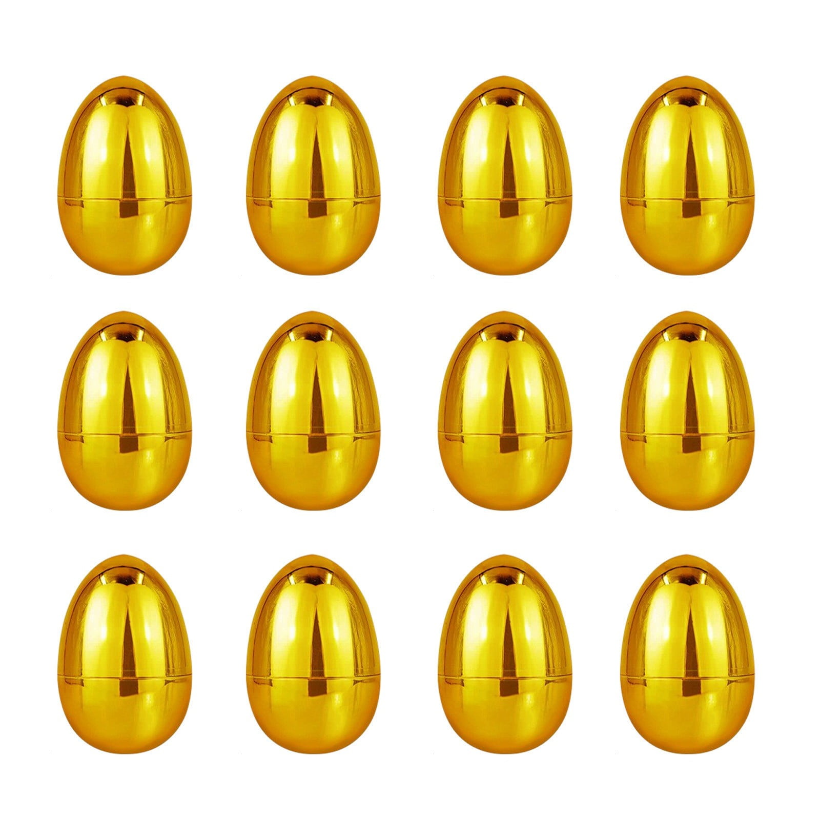 Golden Eggs Plastic Easter Eggs Fillable Surprise Empty Eggs For Game ...