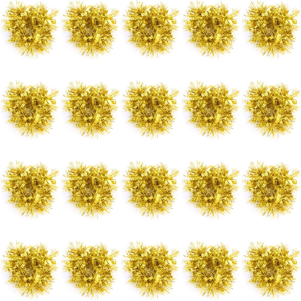 Golden Elastic Wrist Flowers & Cheer Poms Set for Cheerleading - PET ...