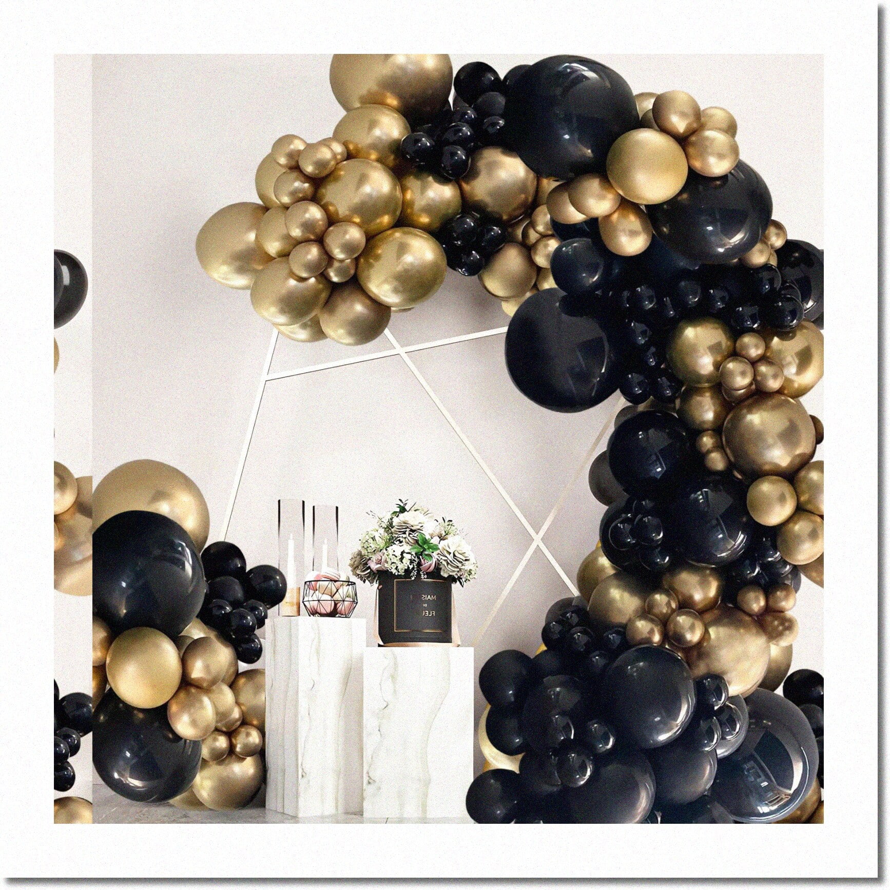 Golden Elegance Balloon Arch Kit - 150pcs for Birthday, Bridal Shower ...