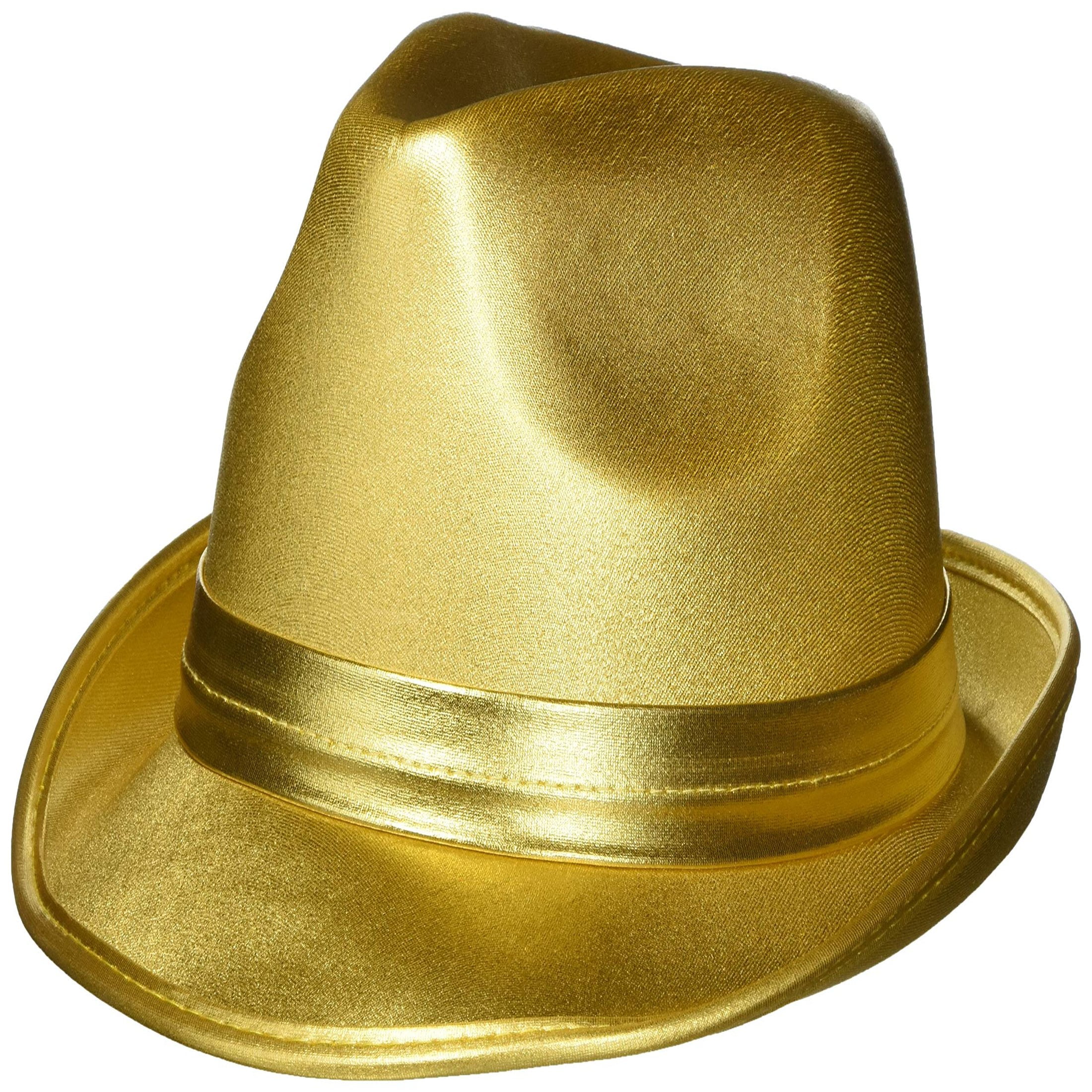 Golden Elegance Velour Fedora Set - 6 Pack of Stylish Hats with Catchy ...