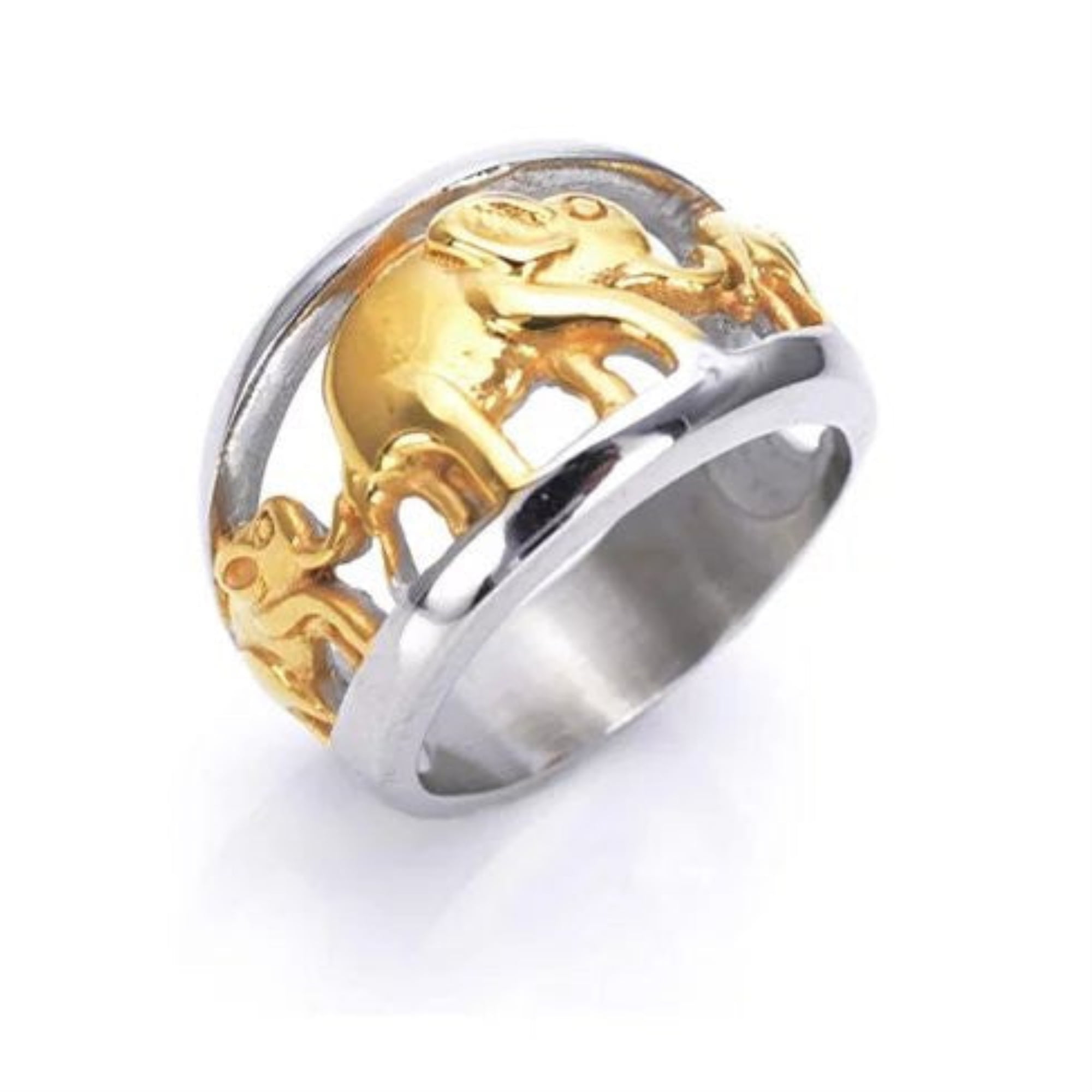 Golden Elephants Ring From TRUNK SHOW Collection - Size: Size - 8 ...