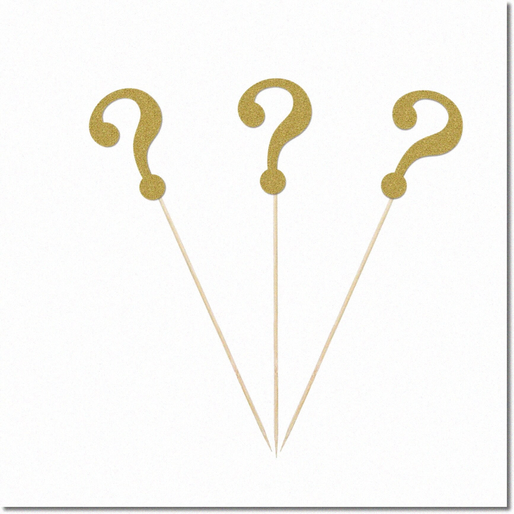 Golden Enigma Party Picks - 12-Pack Gender Reveal Baby Shower Table ...