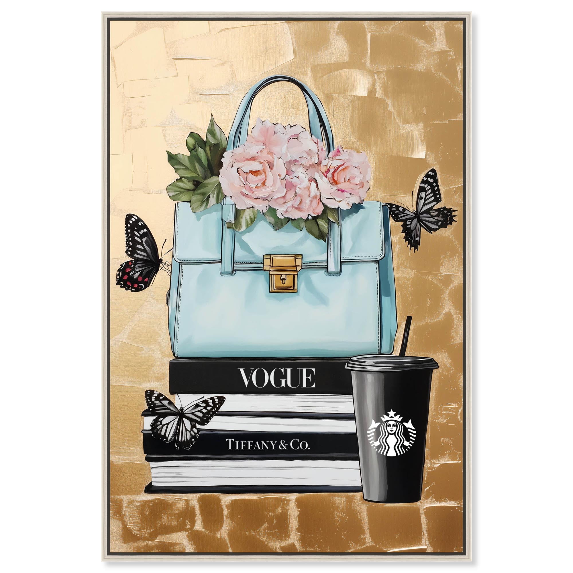 Golden Era of Glam Books Canvas Glam Art Prints by Art Remedy, Silver ...