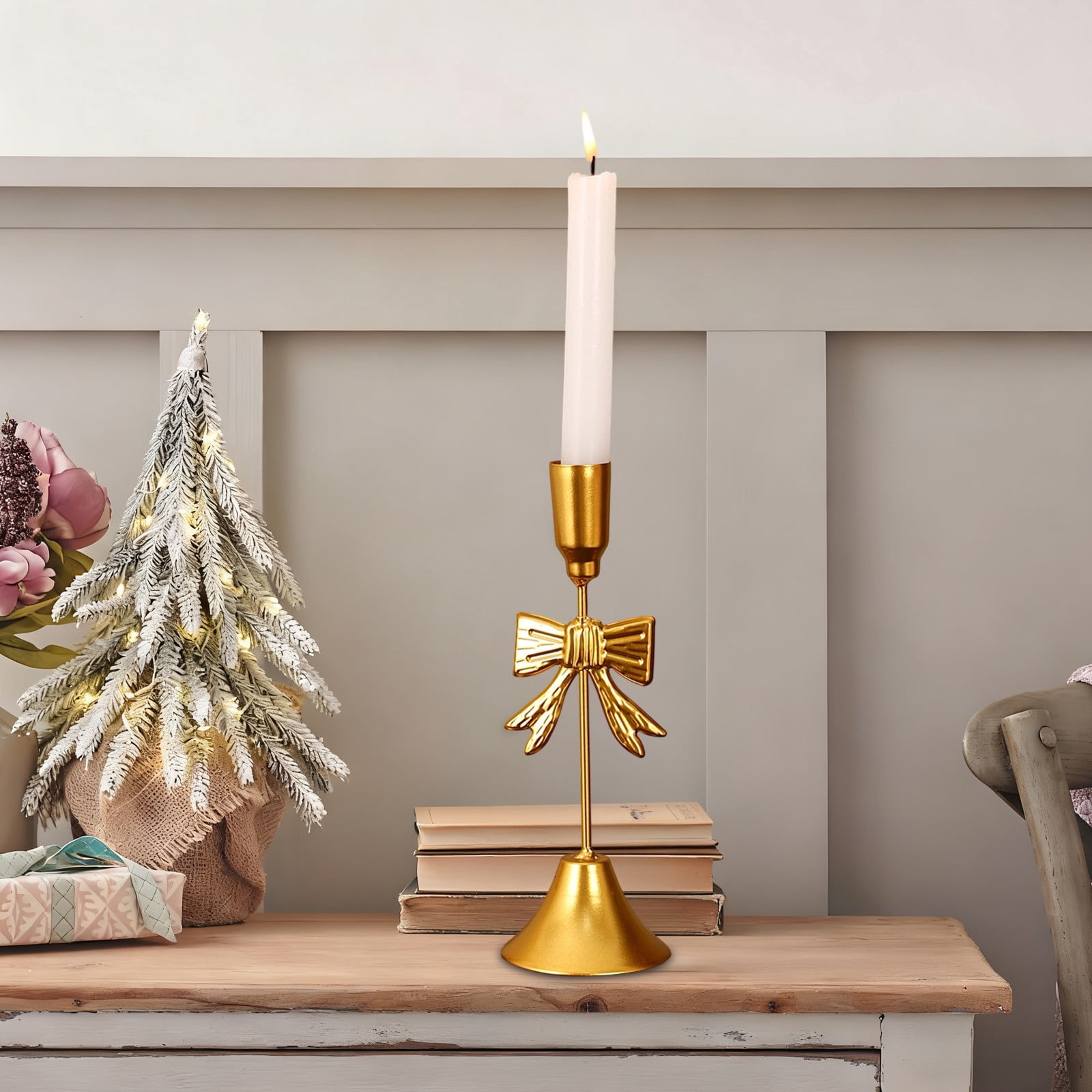 Golden European Vintage Iron Candlestick – Romantic Table Centerpiece ...