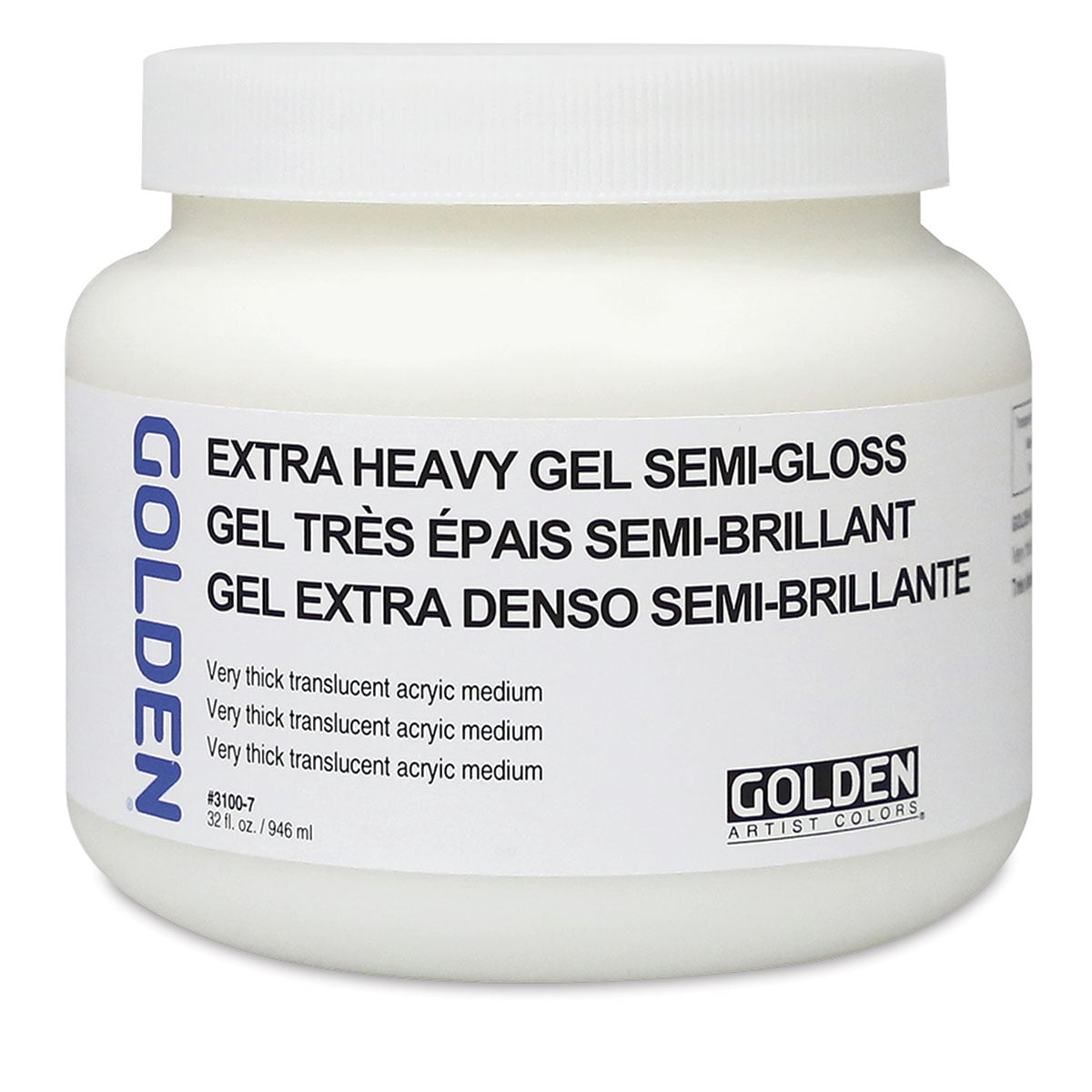 Golden Extra Heavy Acrylic Gel Medium - Semi-Gloss, 32 oz jar - Walmart.com