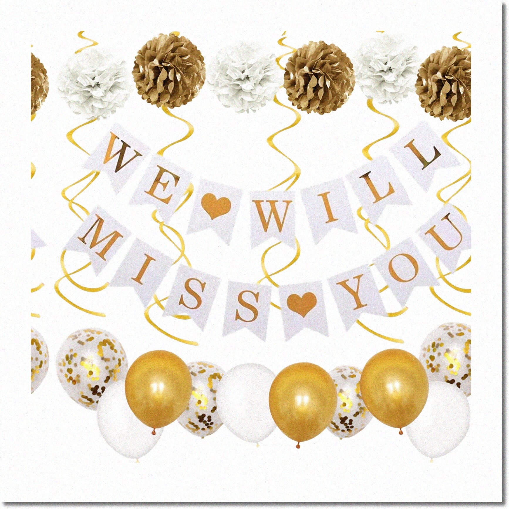 Golden Farewell Party Pack - Retirement, Going Away, Office Decorations ...