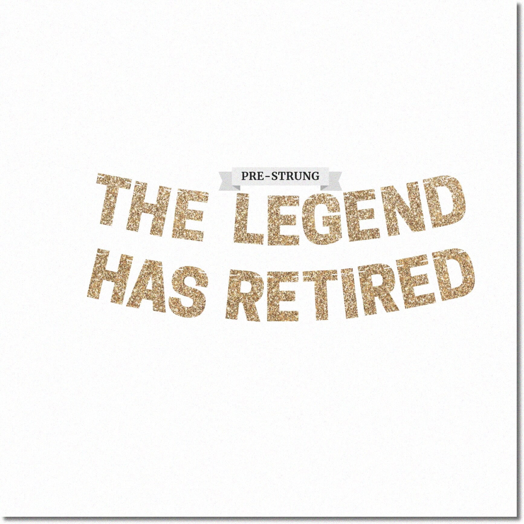 Golden Farewell - Pre-Strung Retirement Banner: Effortless Celebration ...