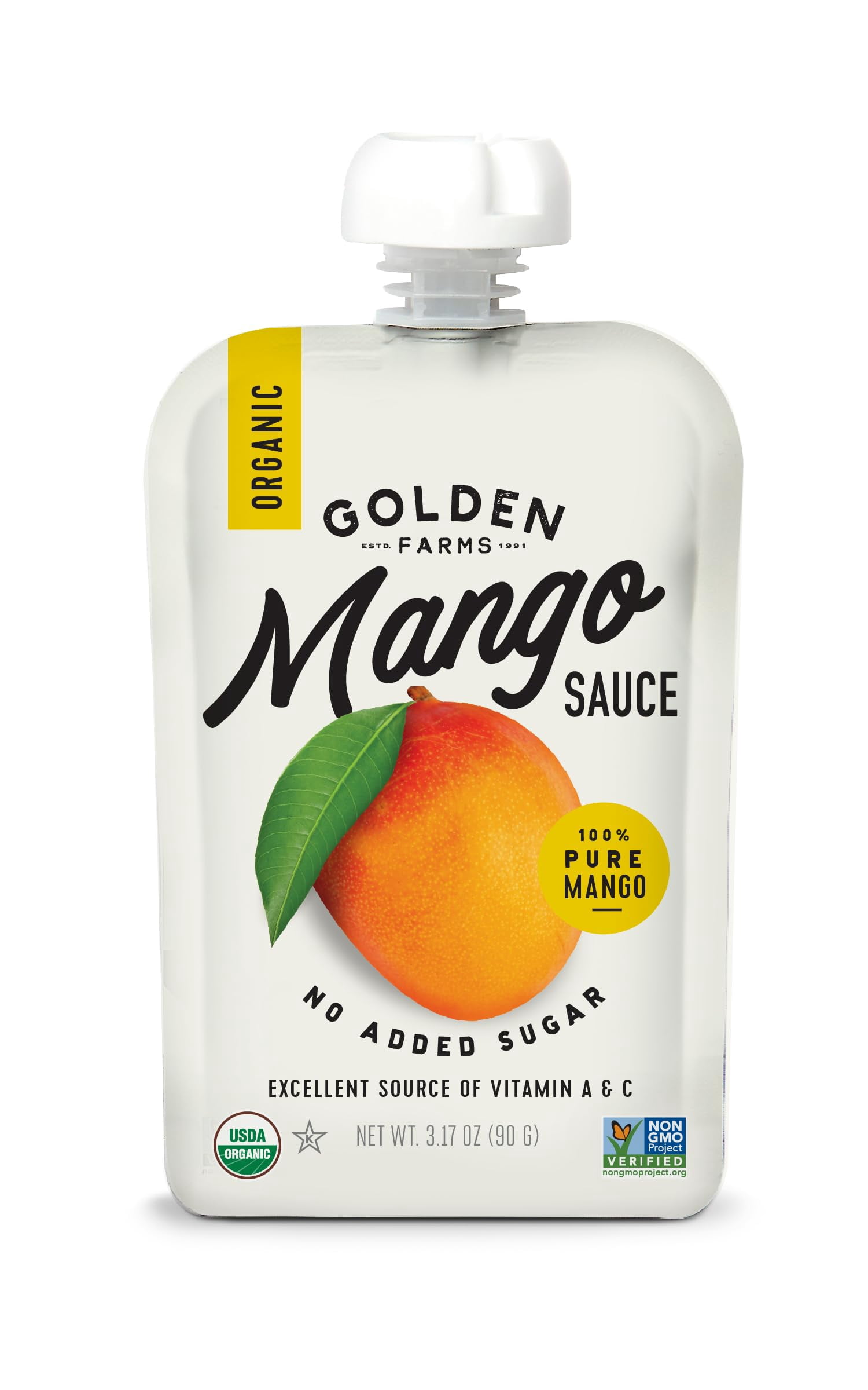 Golden Farms Mango Pouches, BCF26 Single Ingredient Healthy Snacks, 100 ...