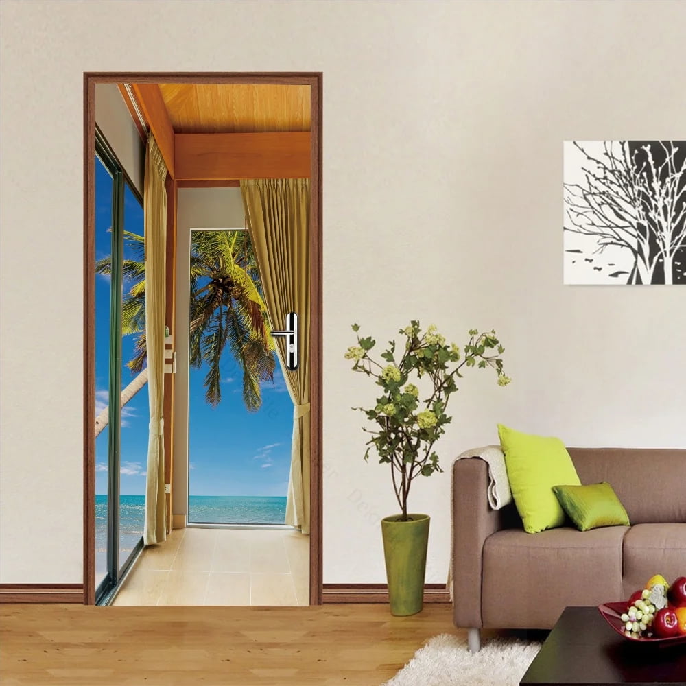 Golden Feather D Sticker for House Door r Living Room Corridor Wall r ...