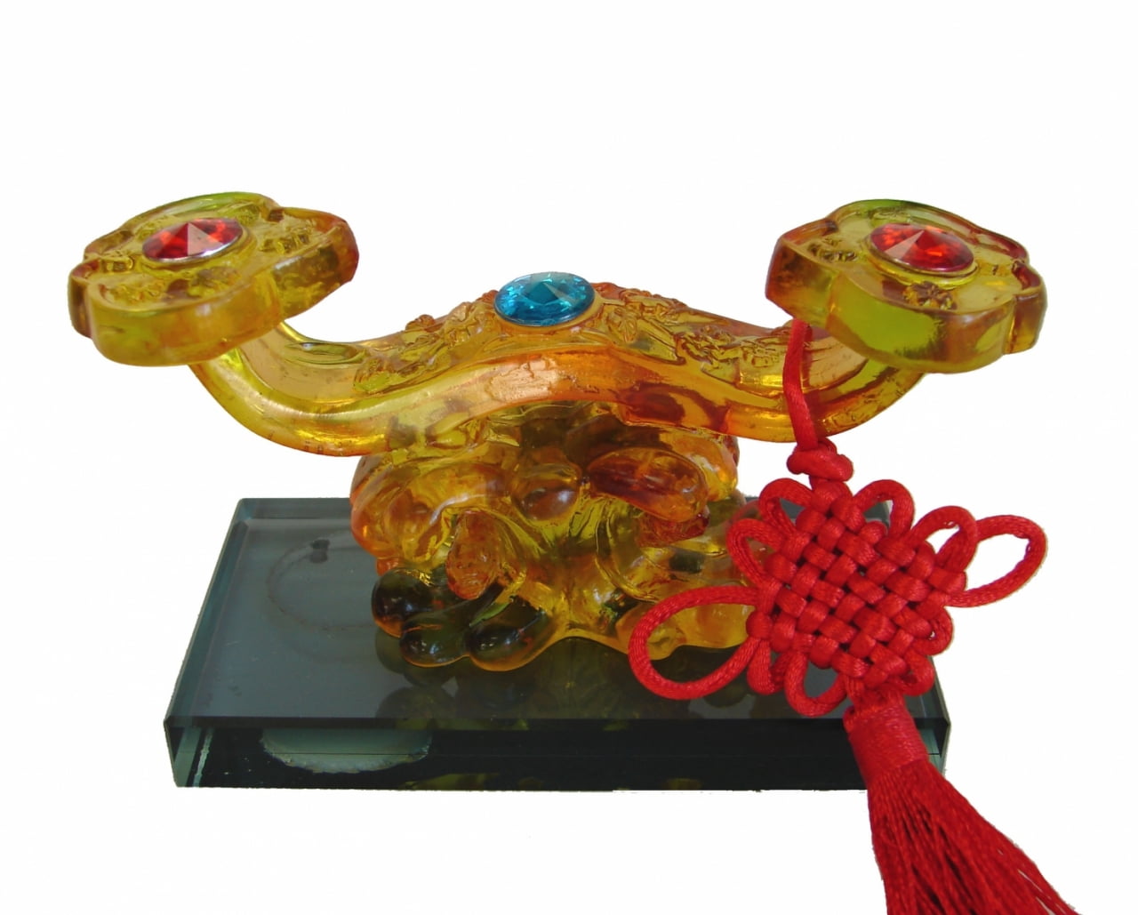 Golden Feng Shui Ru Yi with Jades - Walmart.com