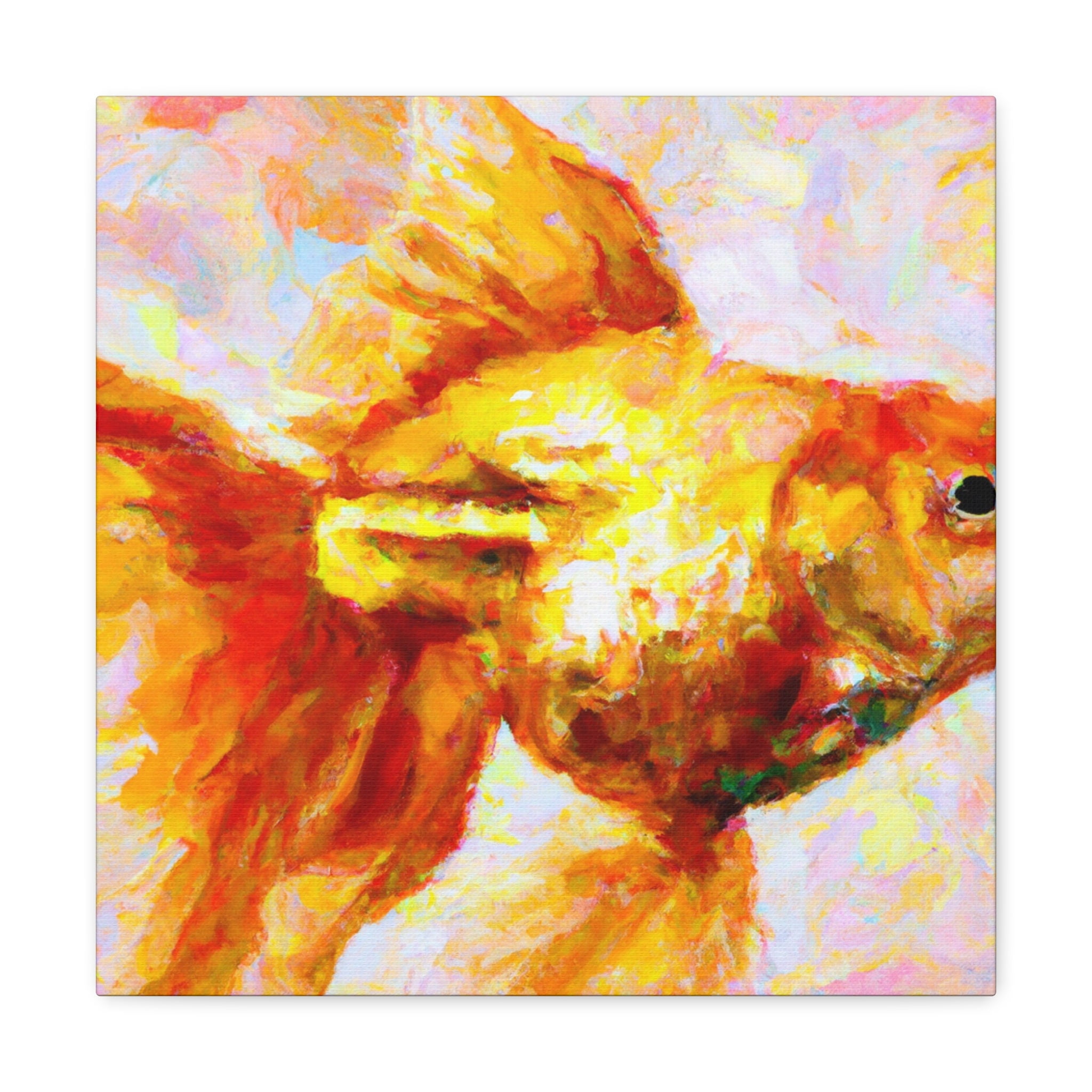 "Golden Fish Pixels" - Canvas - Walmart.com