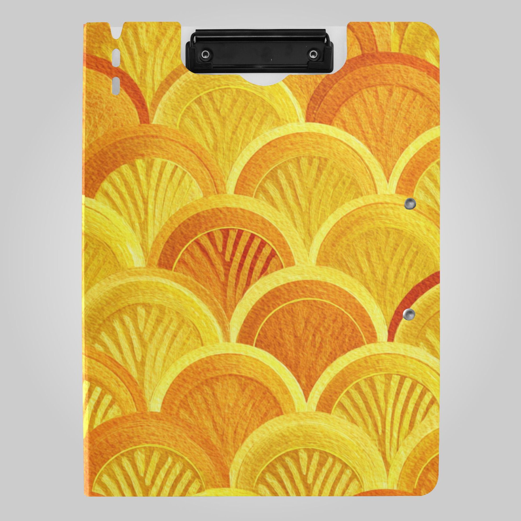 Golden Fish Scales Foldable Binder Folder Clipboard with Pen Slot ...