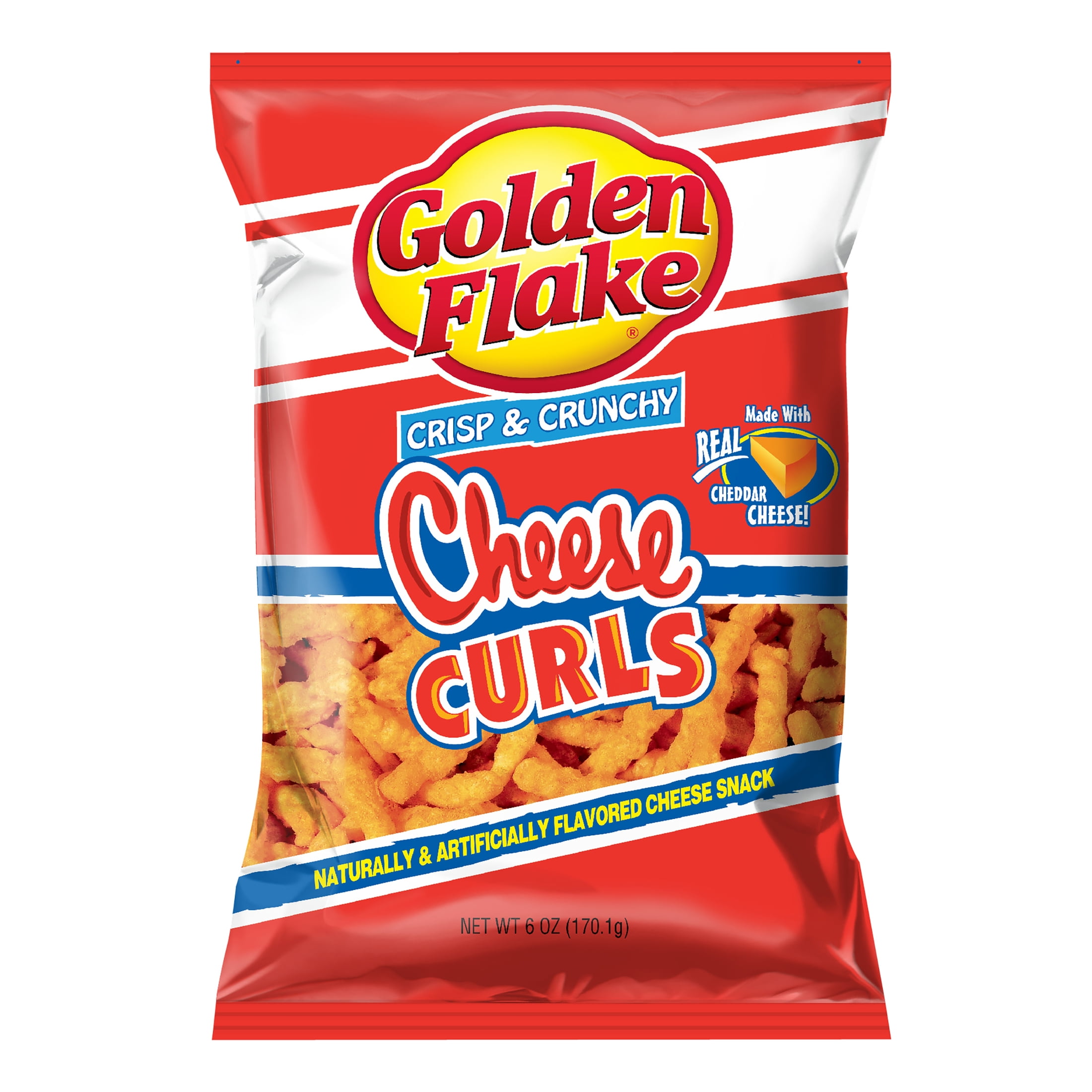 Golden Flake Cheese Crisp & Crunchy Curls, Gluten-Free, 6 oz Bag ...