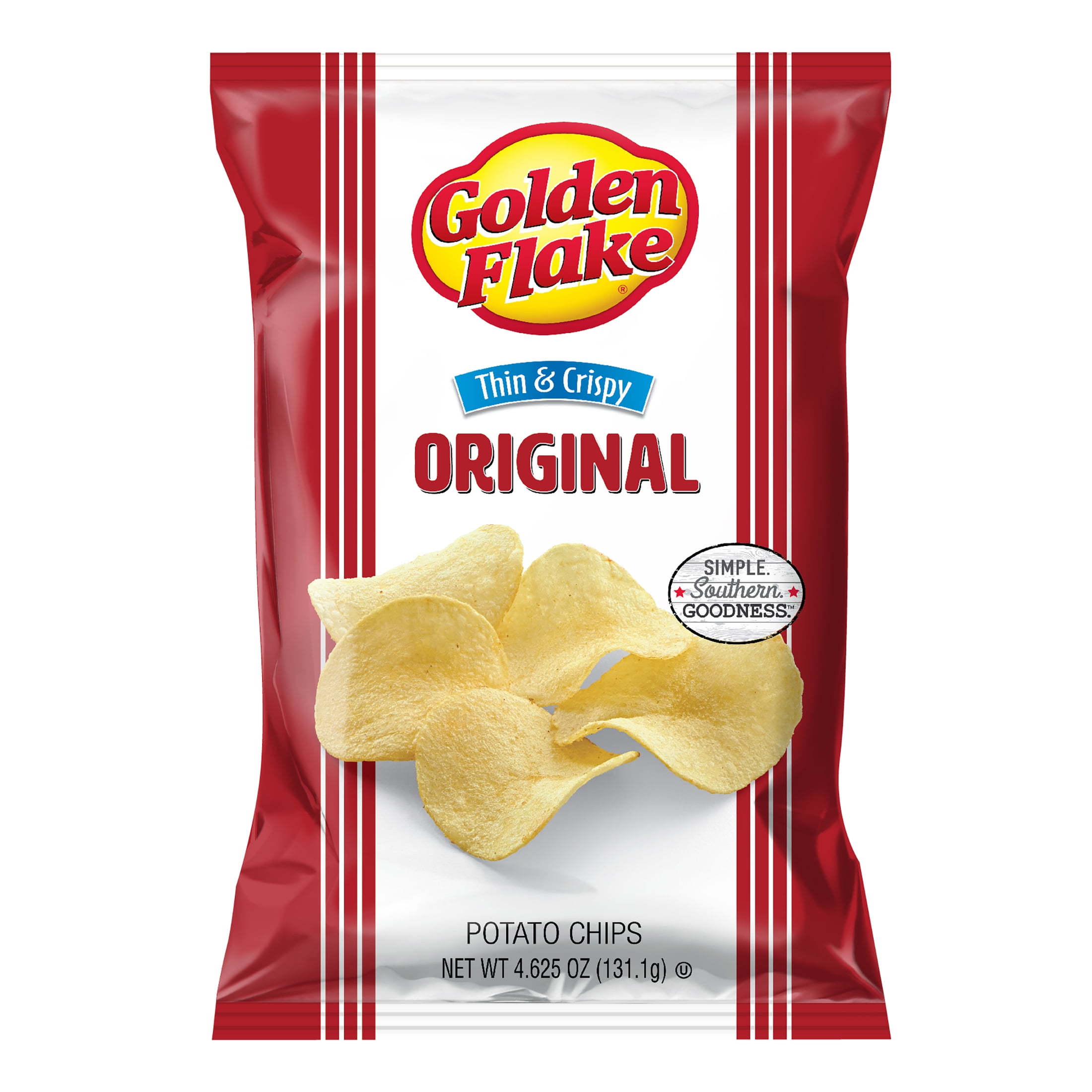 (3 pack) Golden Flake Original Thin & Crispy Potato Chips, Gluten-Free ...